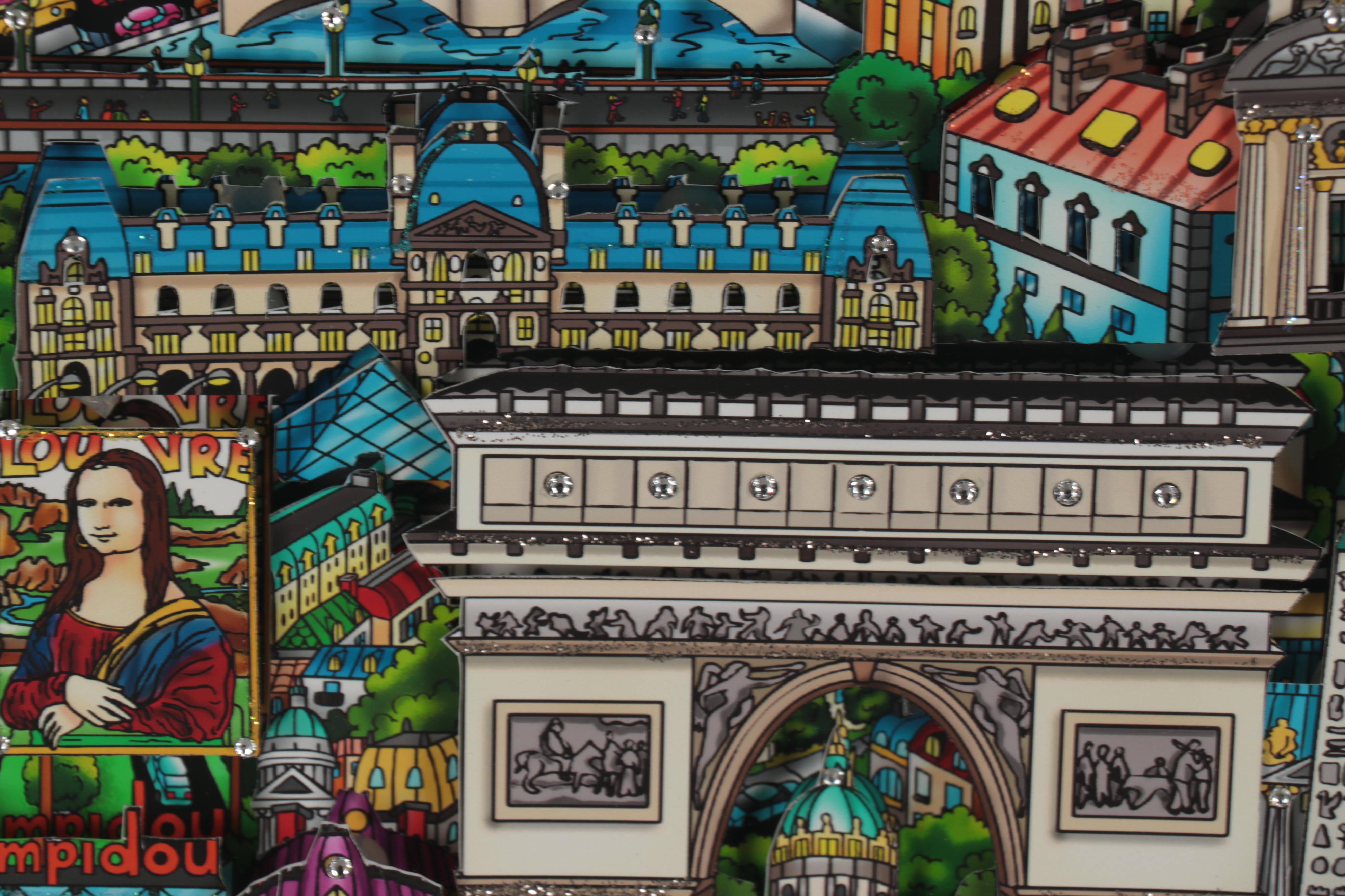 Charles Fazzino Mixed Media Collage "Under the Paris Sky," 2018 | EBTH