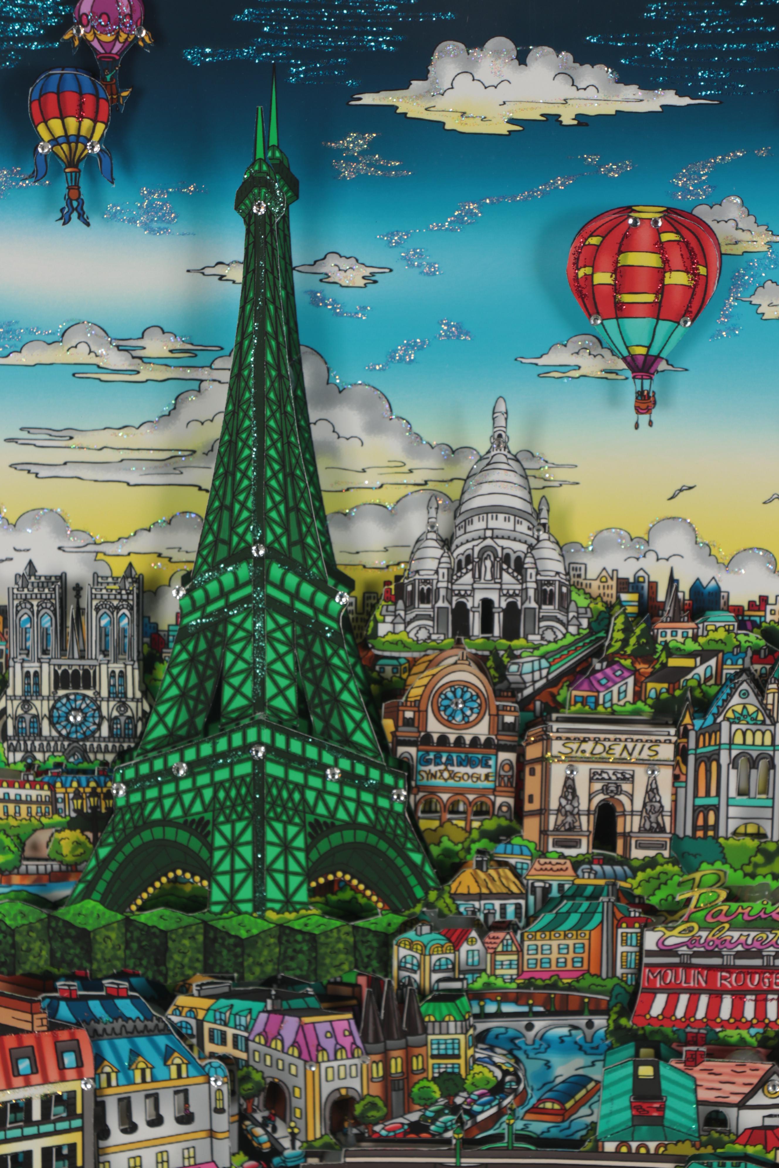 Charles Fazzino Mixed Media Collage "Under the Paris Sky," 2018 | EBTH