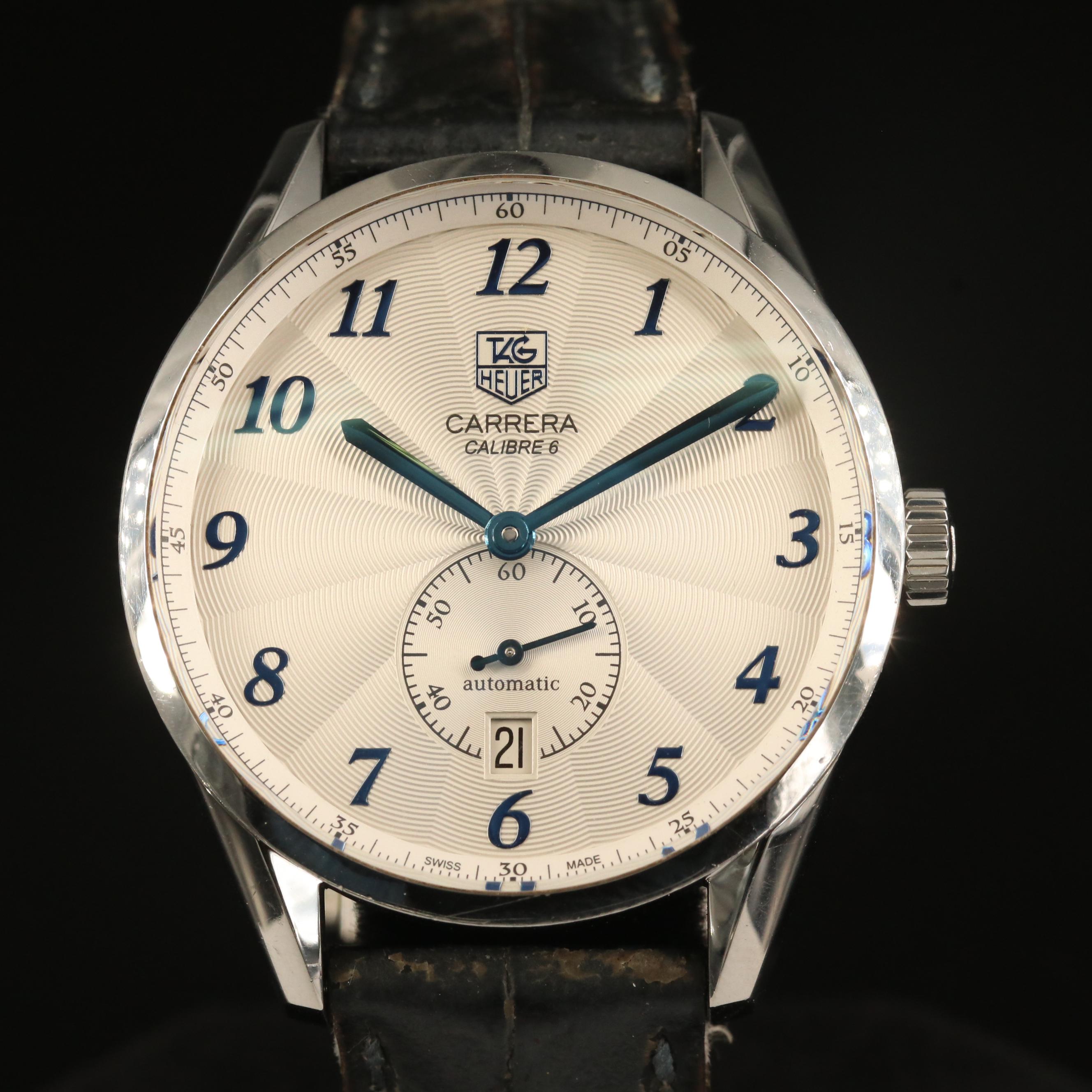 TAG Heuer "Carrera Calibre 6" Stainless Steel Automatic Wristwatch | EBTH