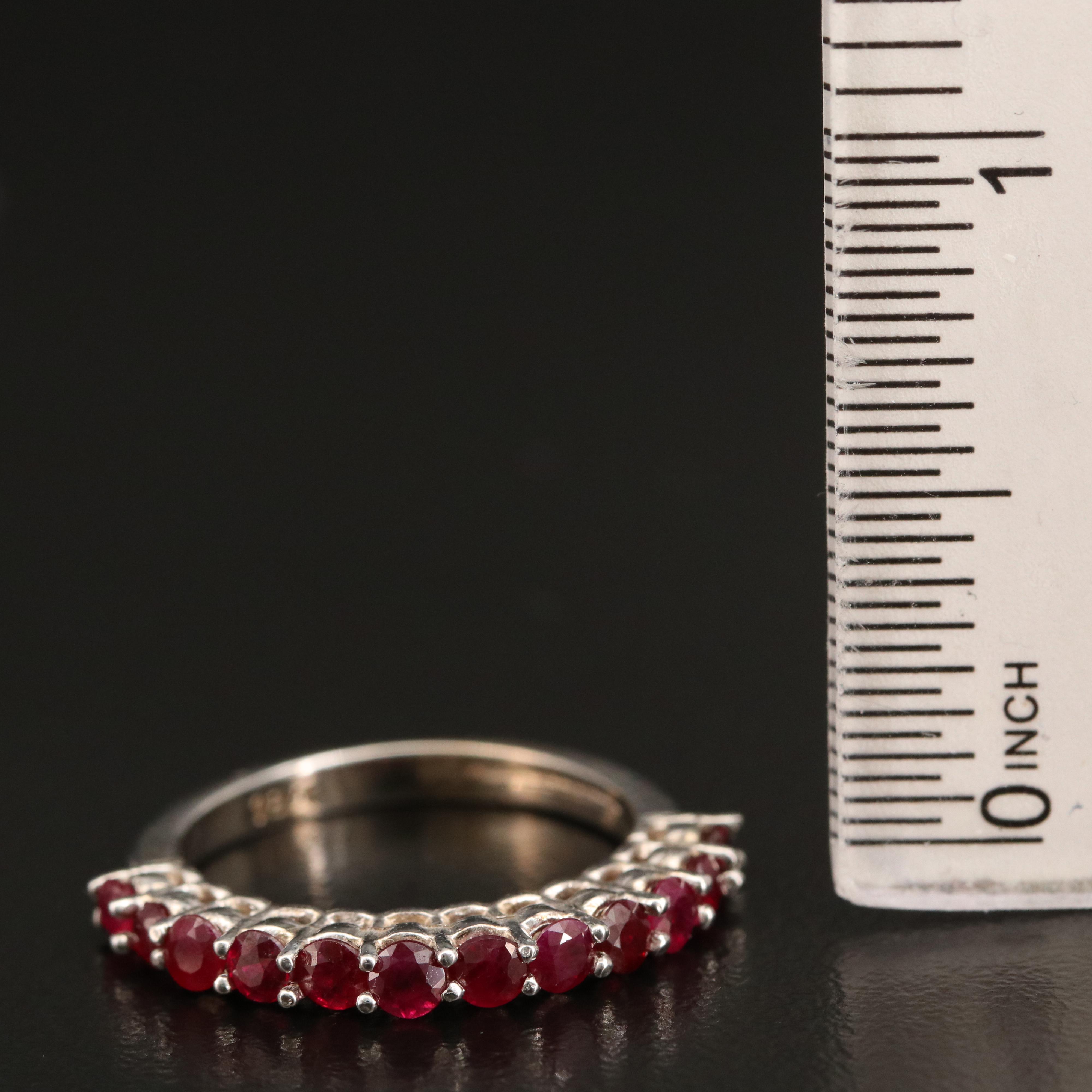 18K Prong Set Ruby Band | EBTH