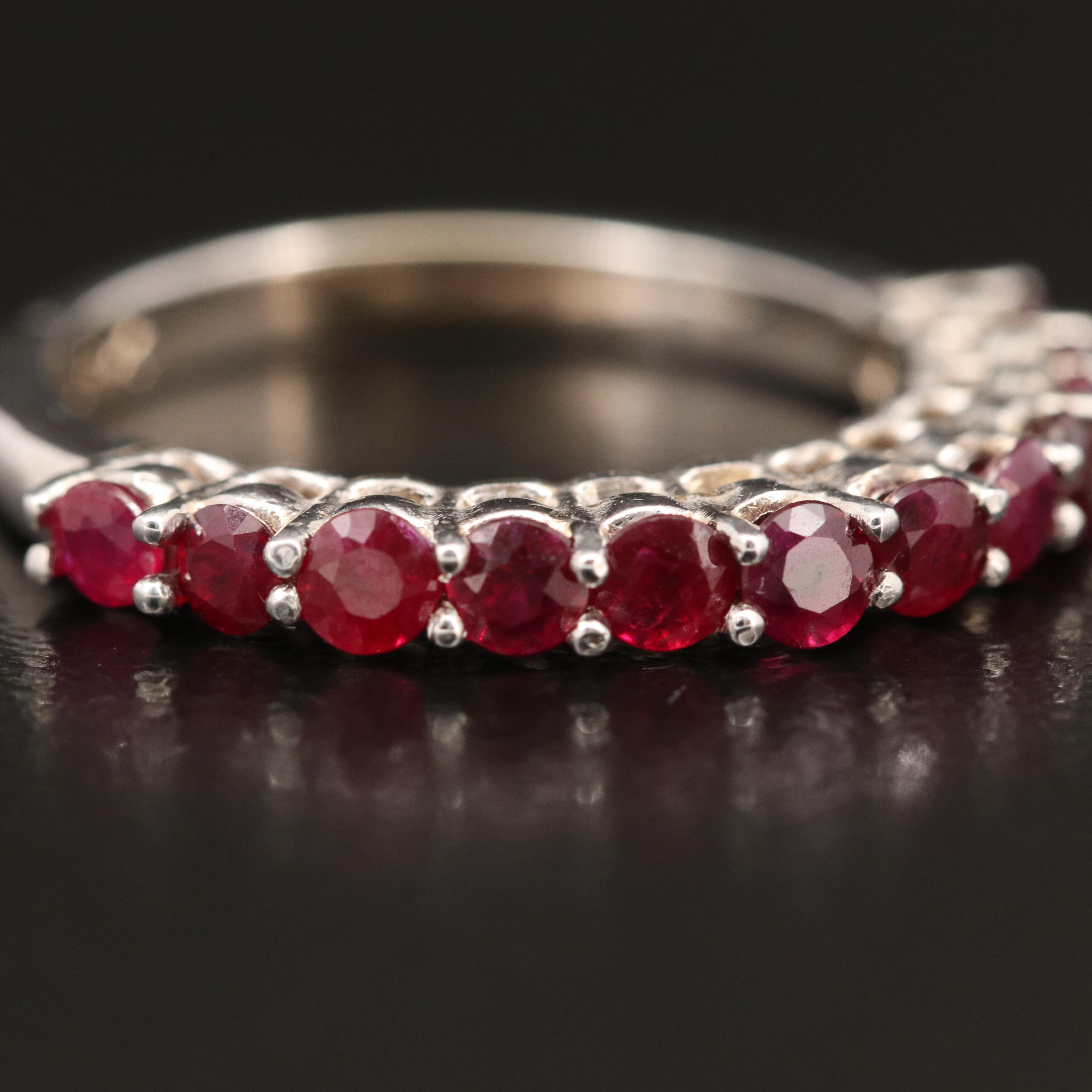 18K Prong Set Ruby Band | EBTH