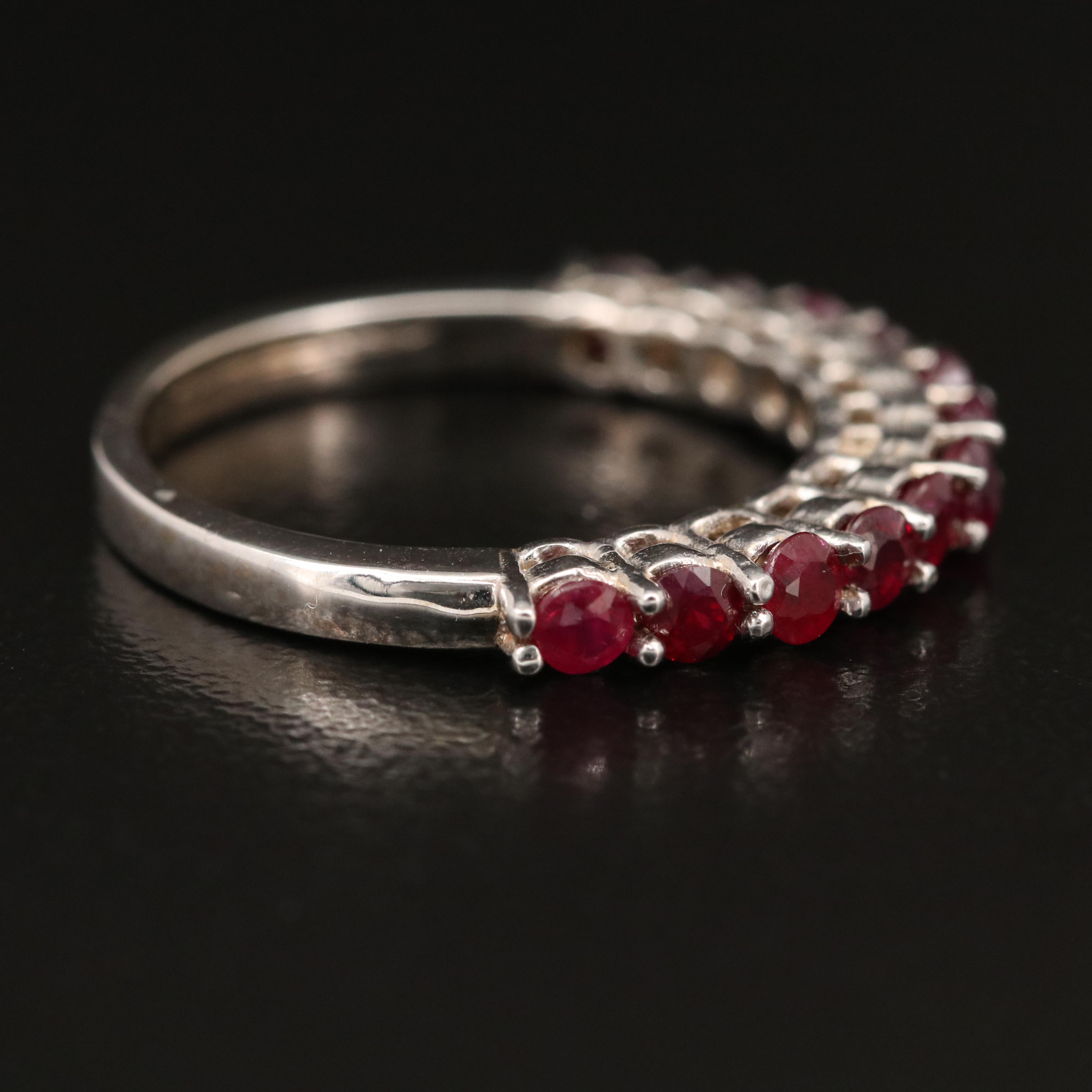 18K Prong Set Ruby Band | EBTH