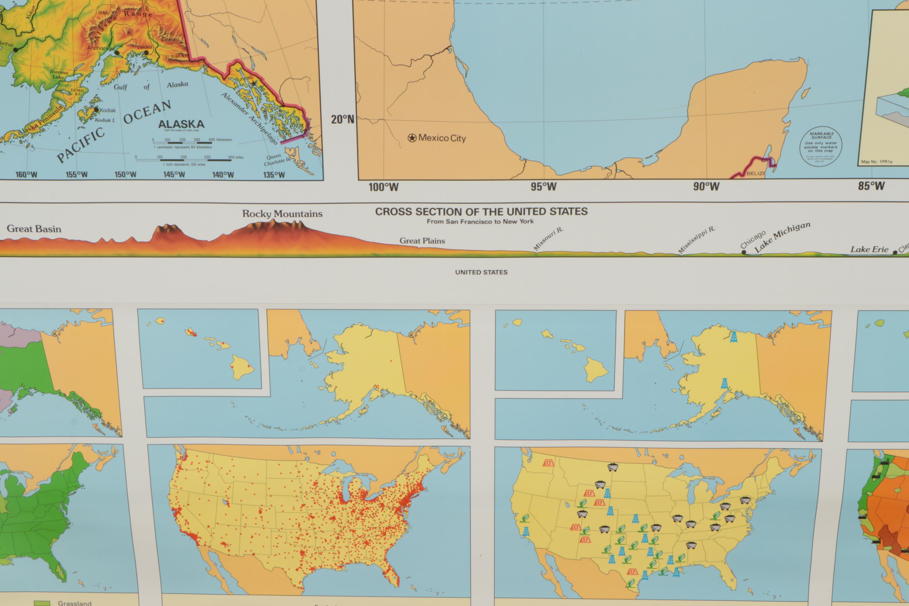 Nystrom World and United States Pull Down Maps | EBTH