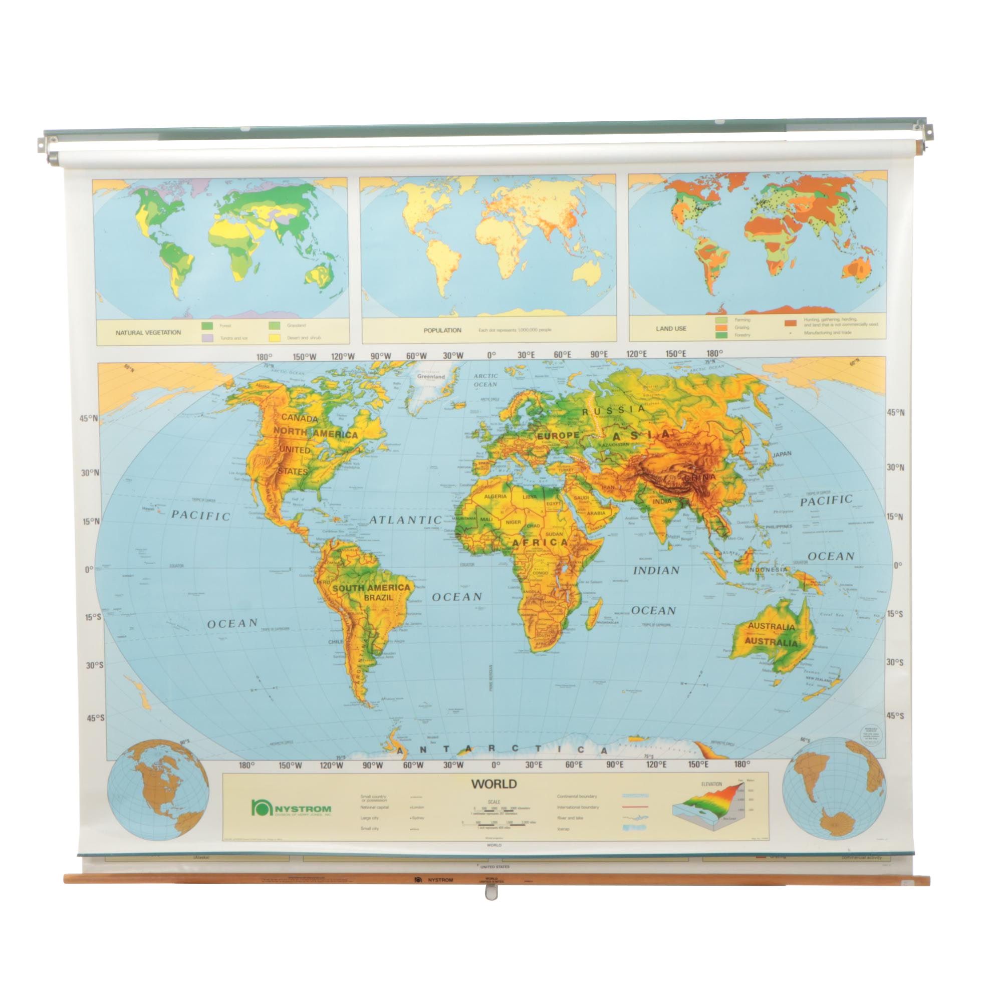 Nystrom World and United States Pull Down Maps | EBTH