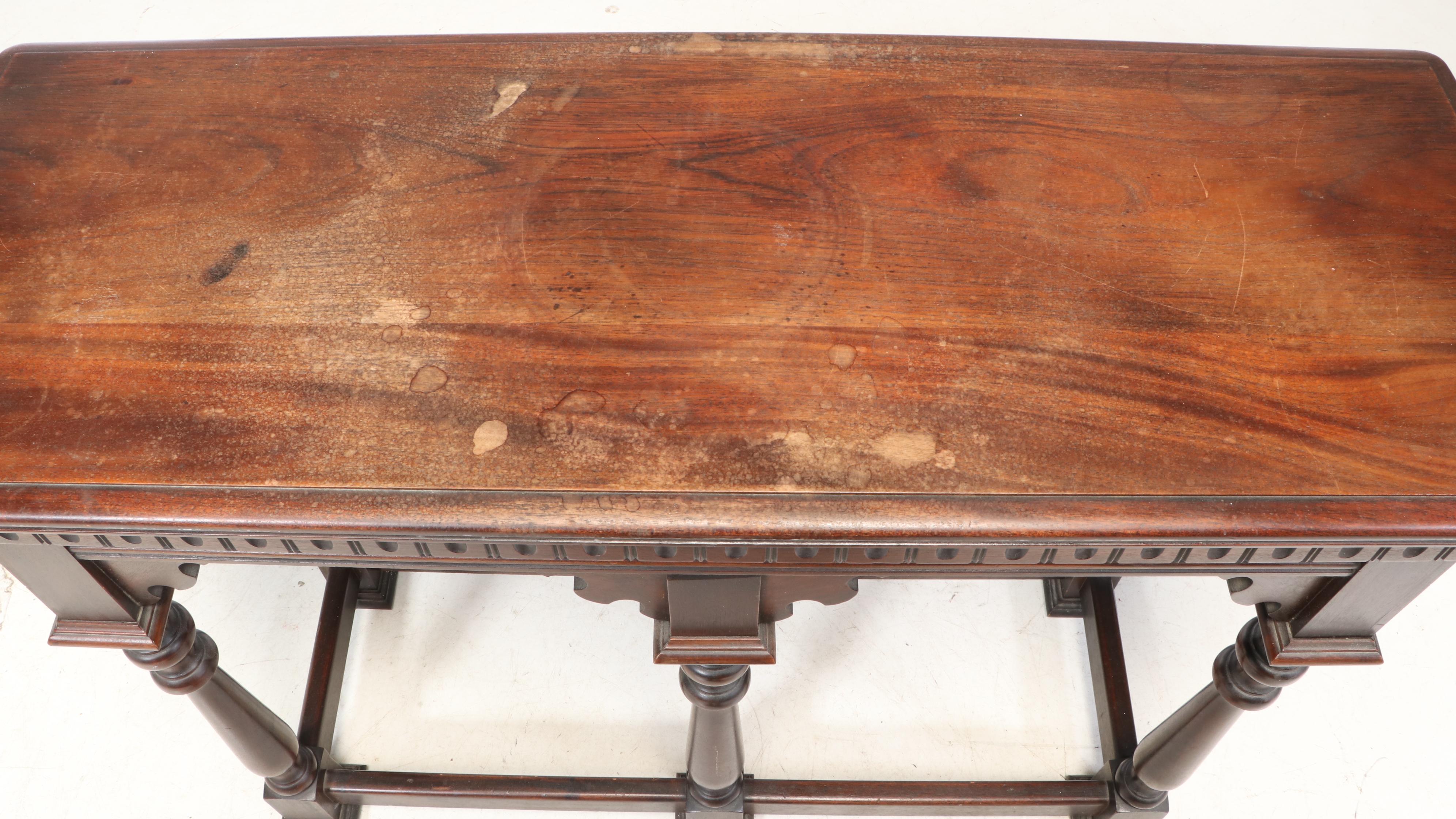 McClellan of Los Angeles Spanish Revival Walnut Console Table, circa ...