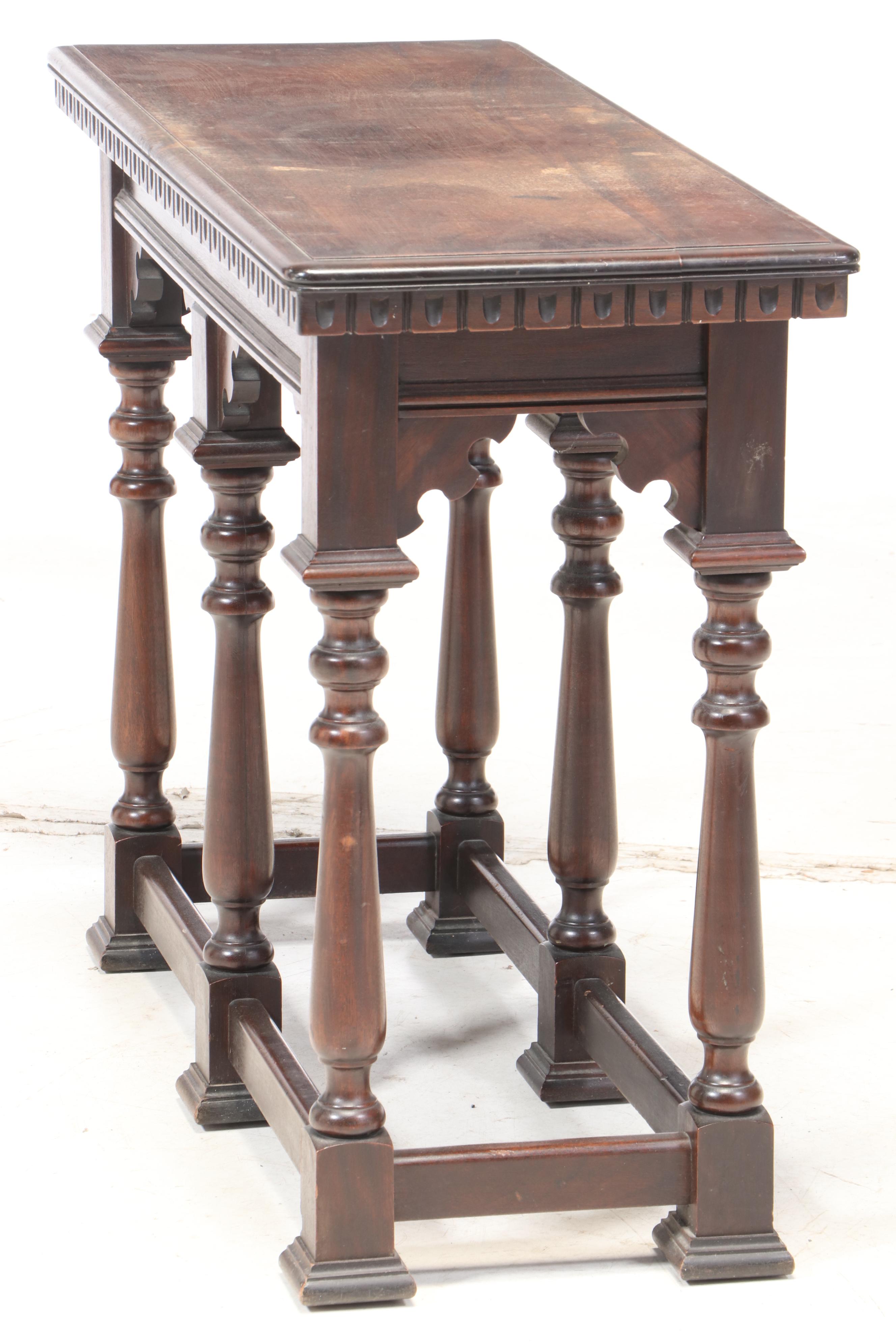 McClellan of Los Angeles Spanish Revival Walnut Console Table, circa ...