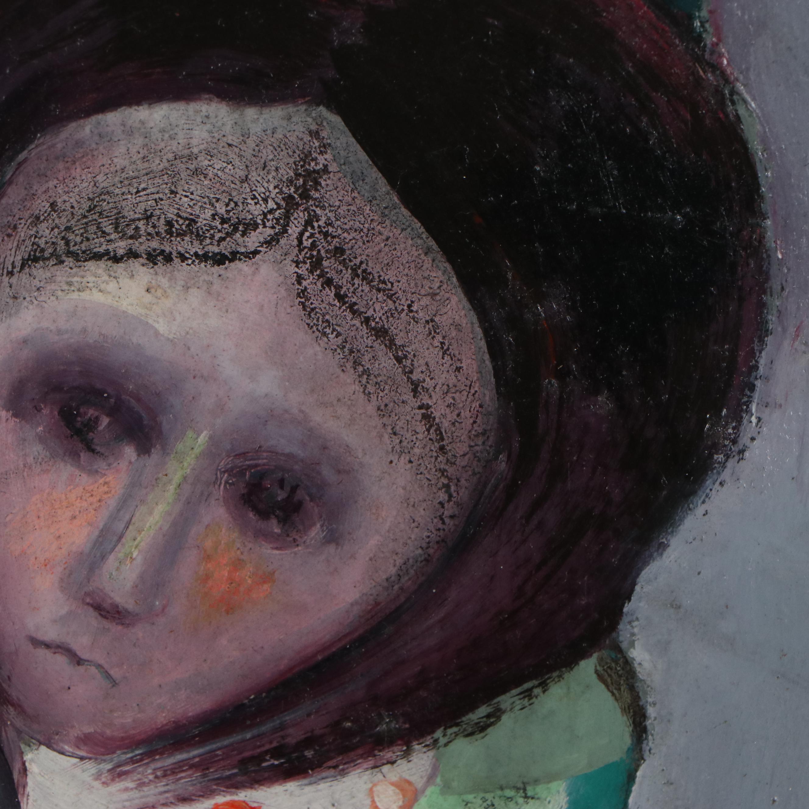 Alfredo Sinclair Oil Painting of Mother and Child, 1989 | EBTH