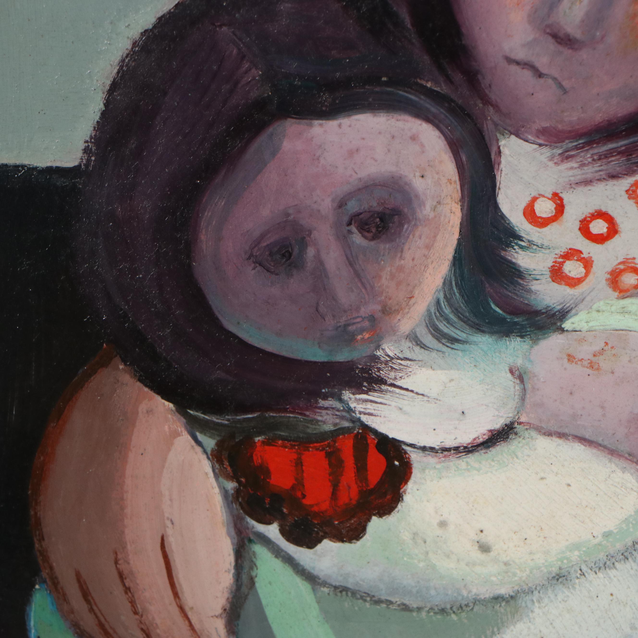 Alfredo Sinclair Oil Painting of Mother and Child, 1989 | EBTH