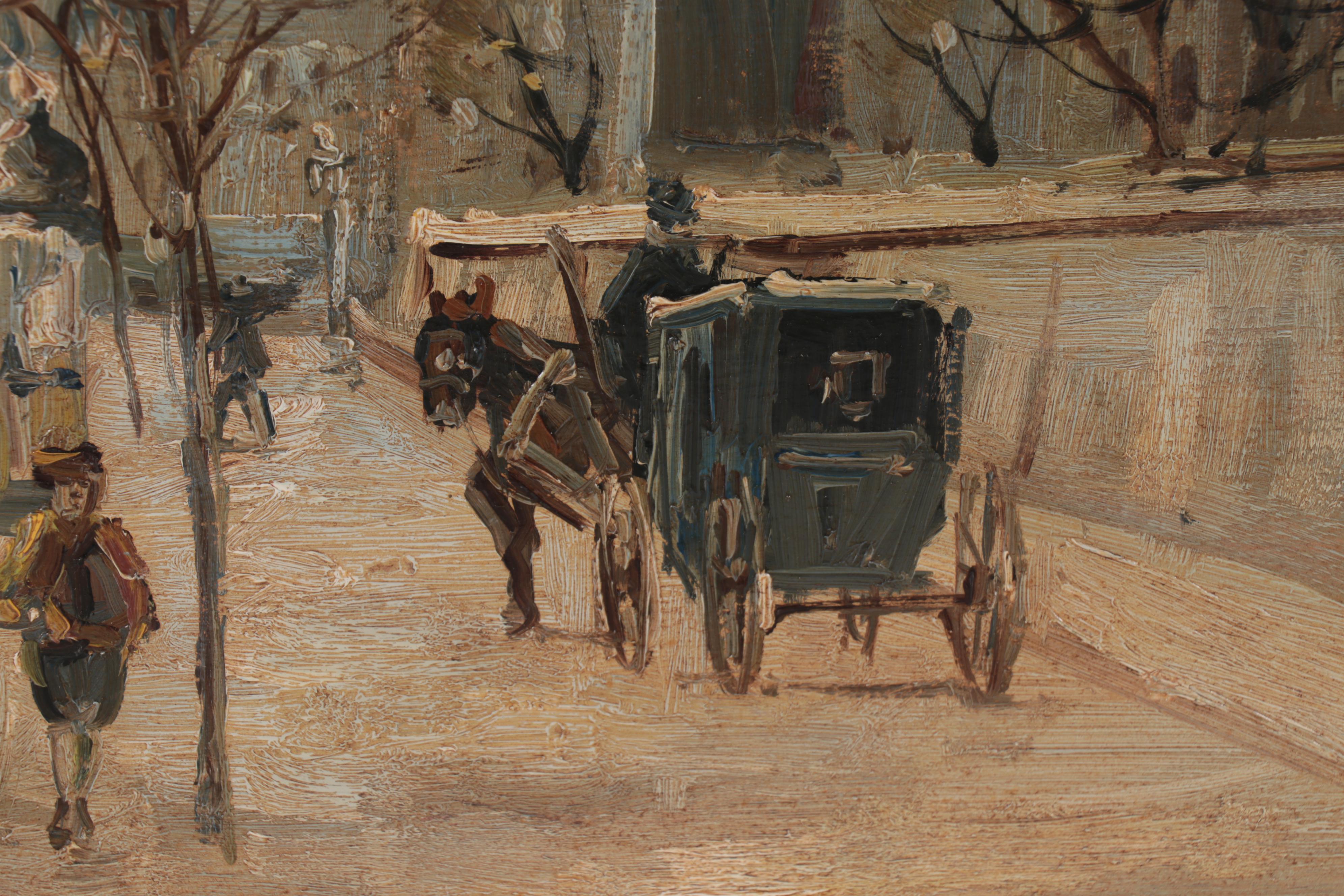 Louis van der Pol French Street Scene Oil Painting | EBTH