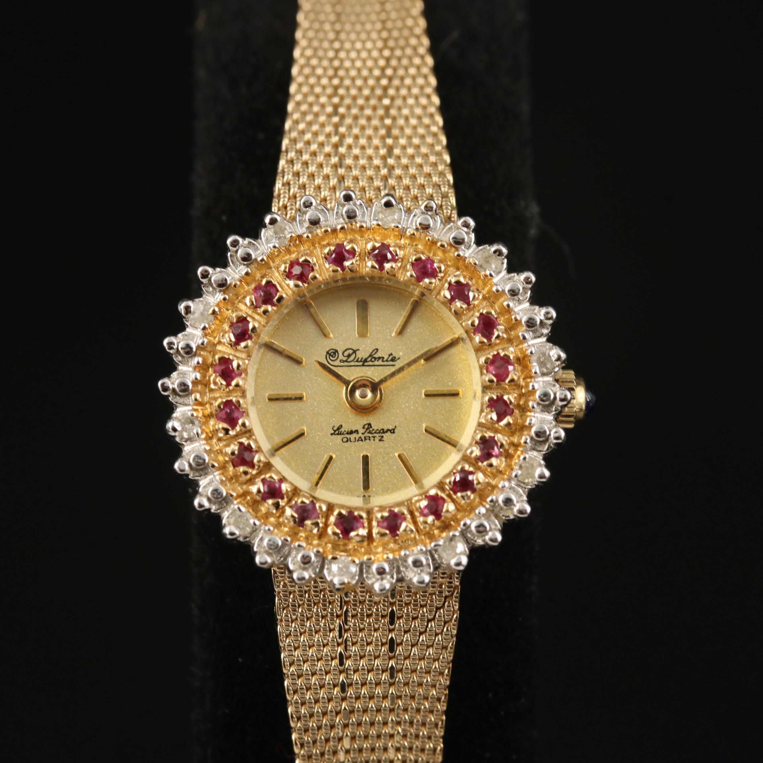 Dufonte Lucien Piccard Ruby and Diamond Wristwatch | EBTH