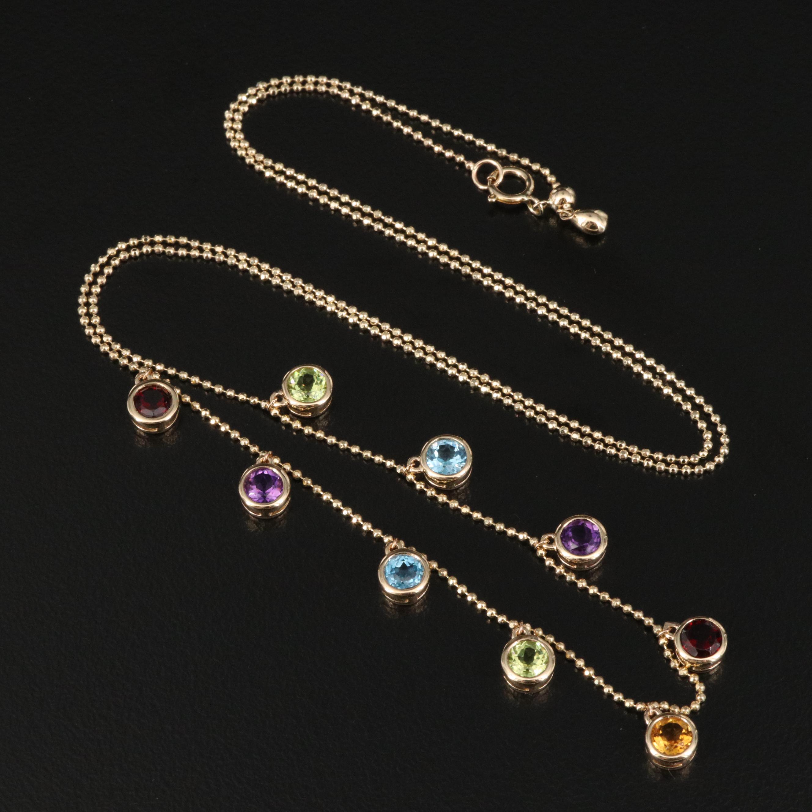 EFFY 14K Multi-Gemstone Station Necklace | EBTH