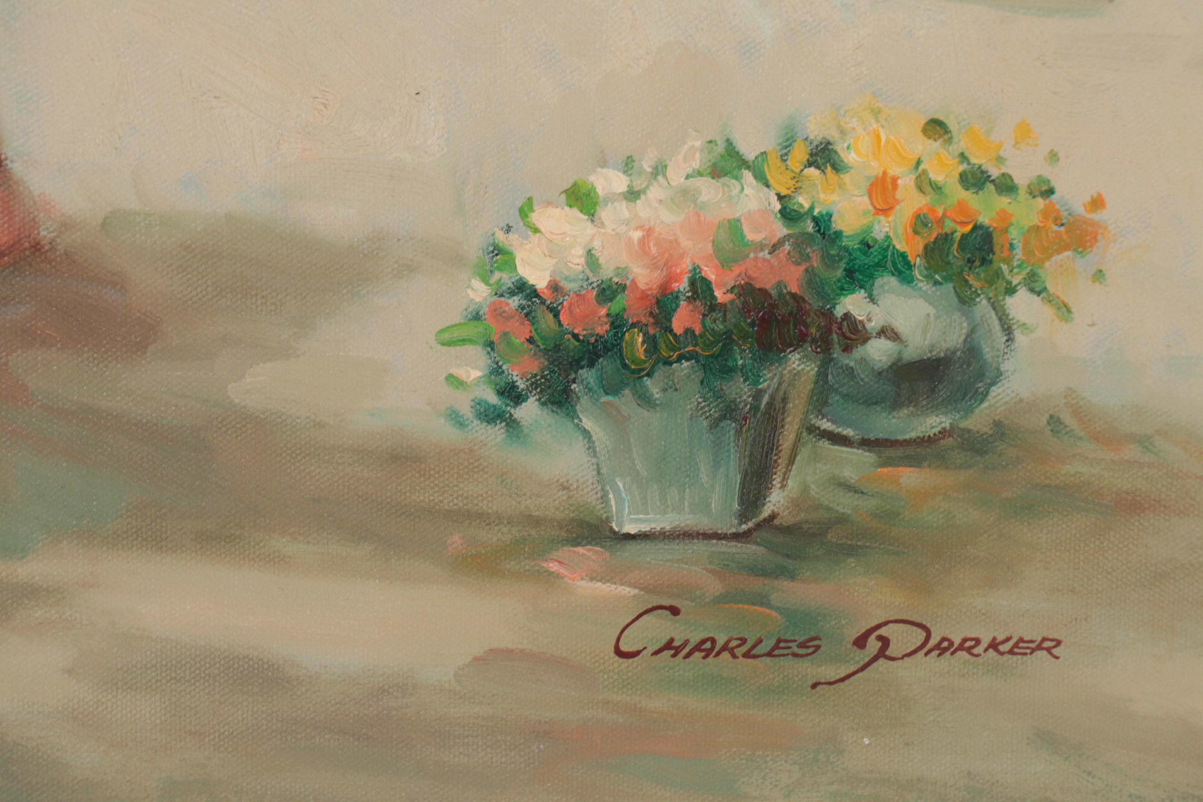 Charles Parker Narrative Oil Painting of Carousel, Late 20th Century | EBTH