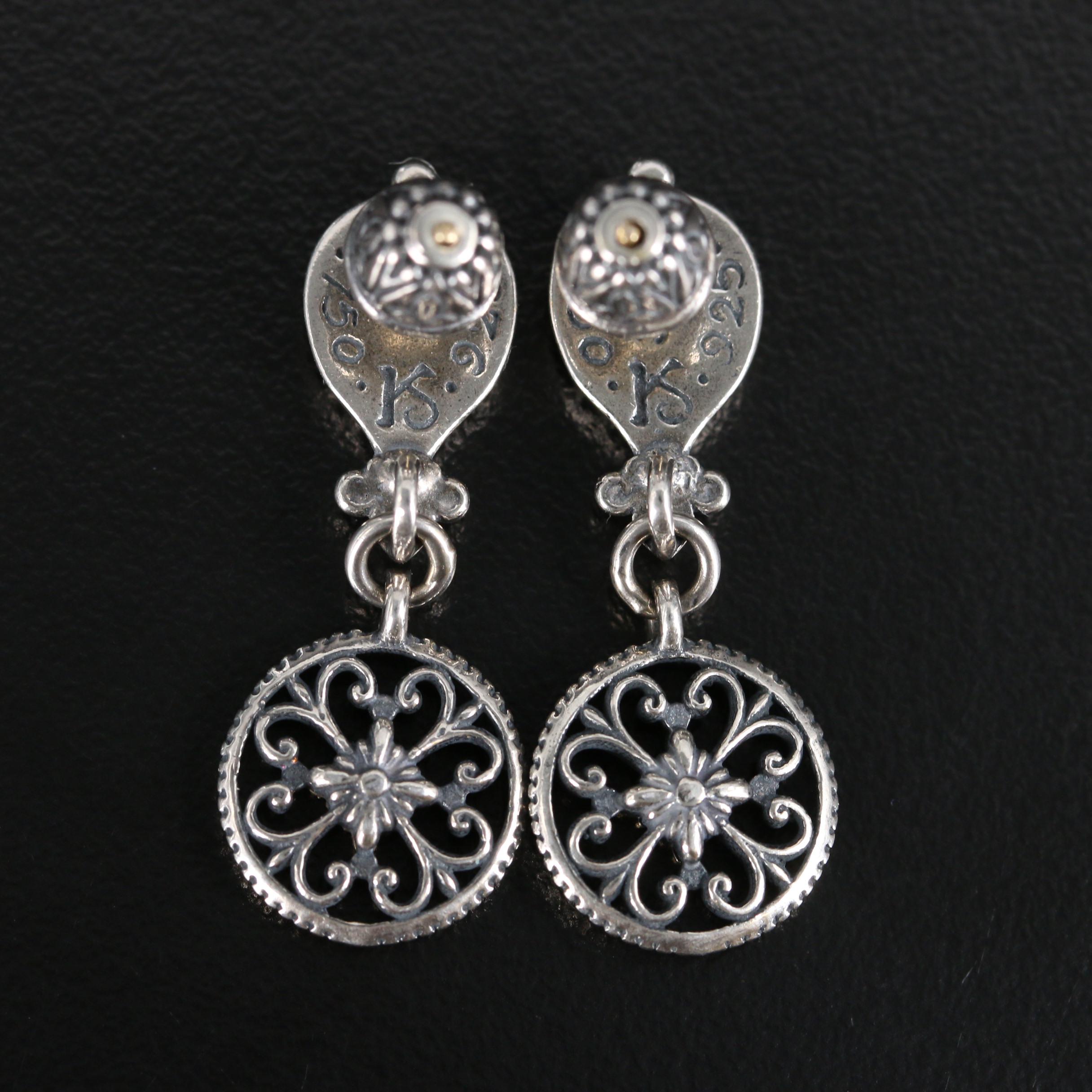 Konstantino Sterling Earrings with 18K Accents | EBTH