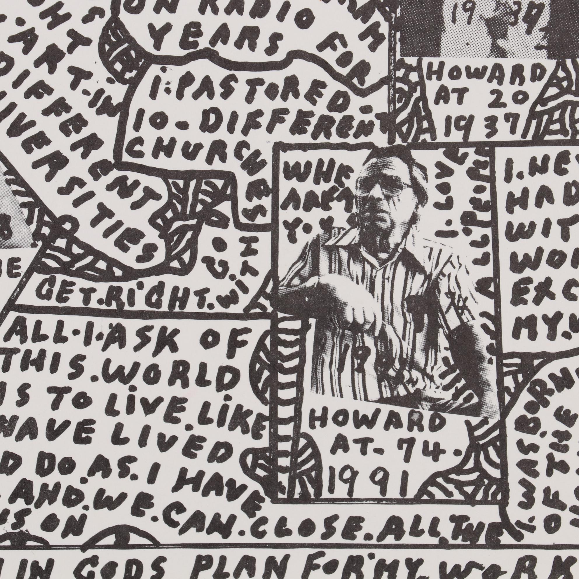 Lithograph after Howard Finster "Who is Howard Finster?" Circa 1991 | EBTH