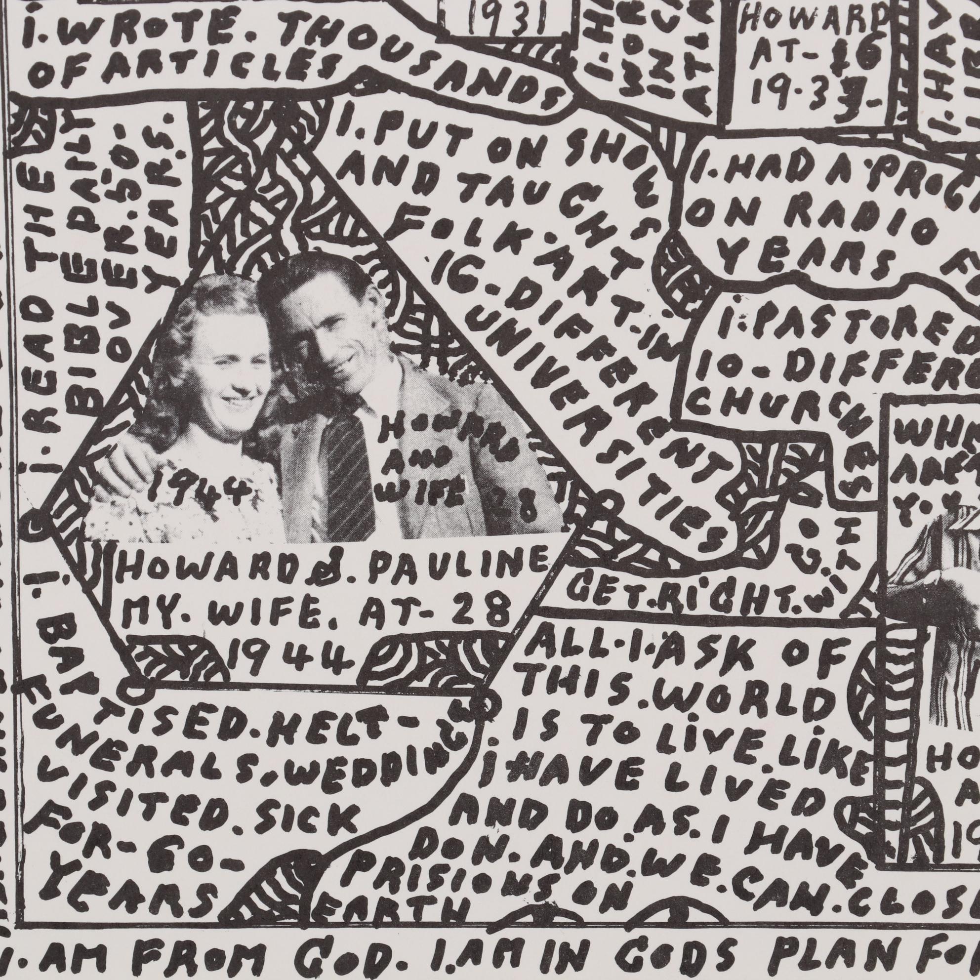 Lithograph after Howard Finster "Who is Howard Finster?" Circa 1991 | EBTH