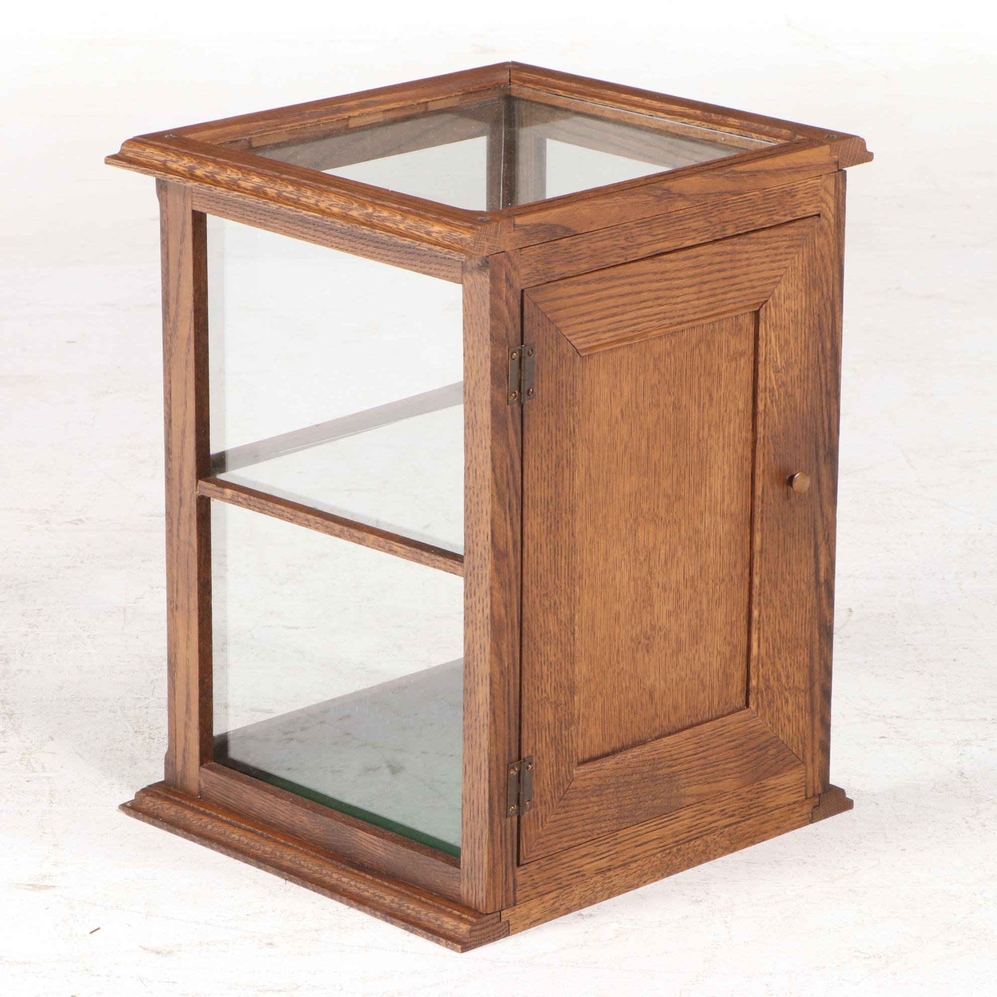 American Oak Country Store Countertop Display Case, Early 20th Century ...