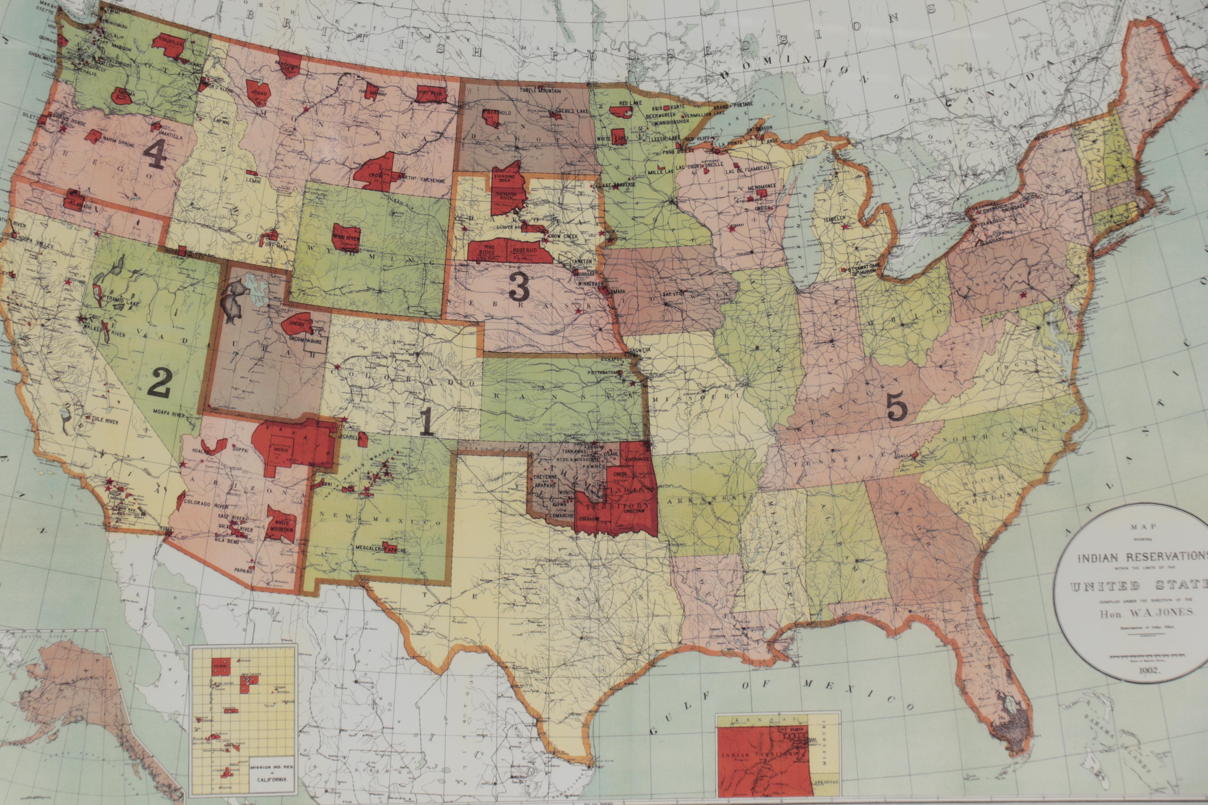 Map of Indian Reservations in the United States, 21st Century | EBTH