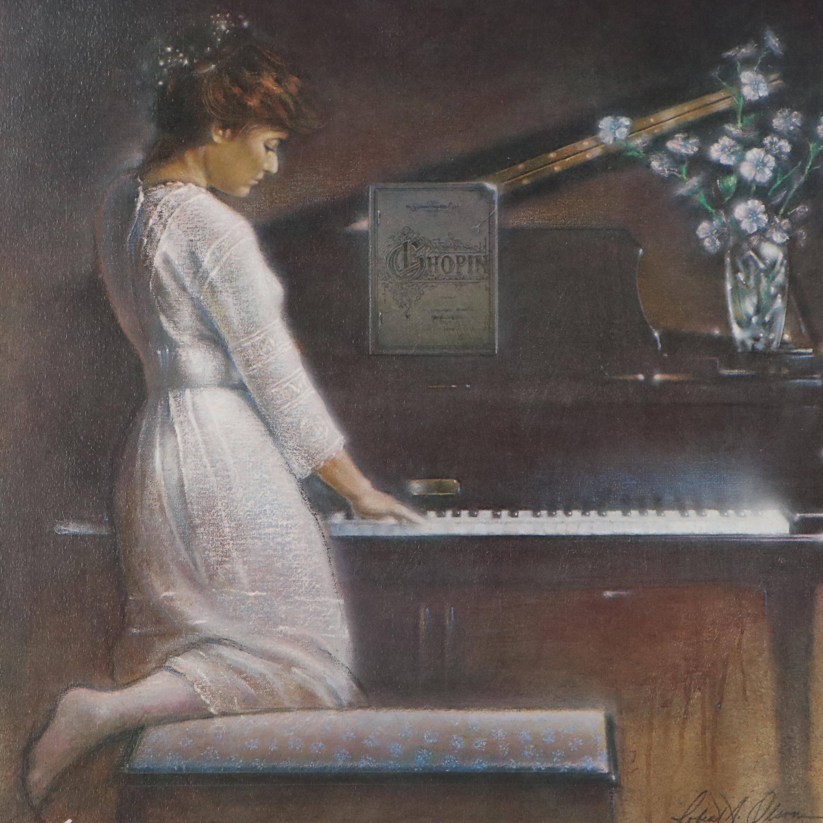 Robert A. Olson Offset Lithograph "Piano Moods" | EBTH