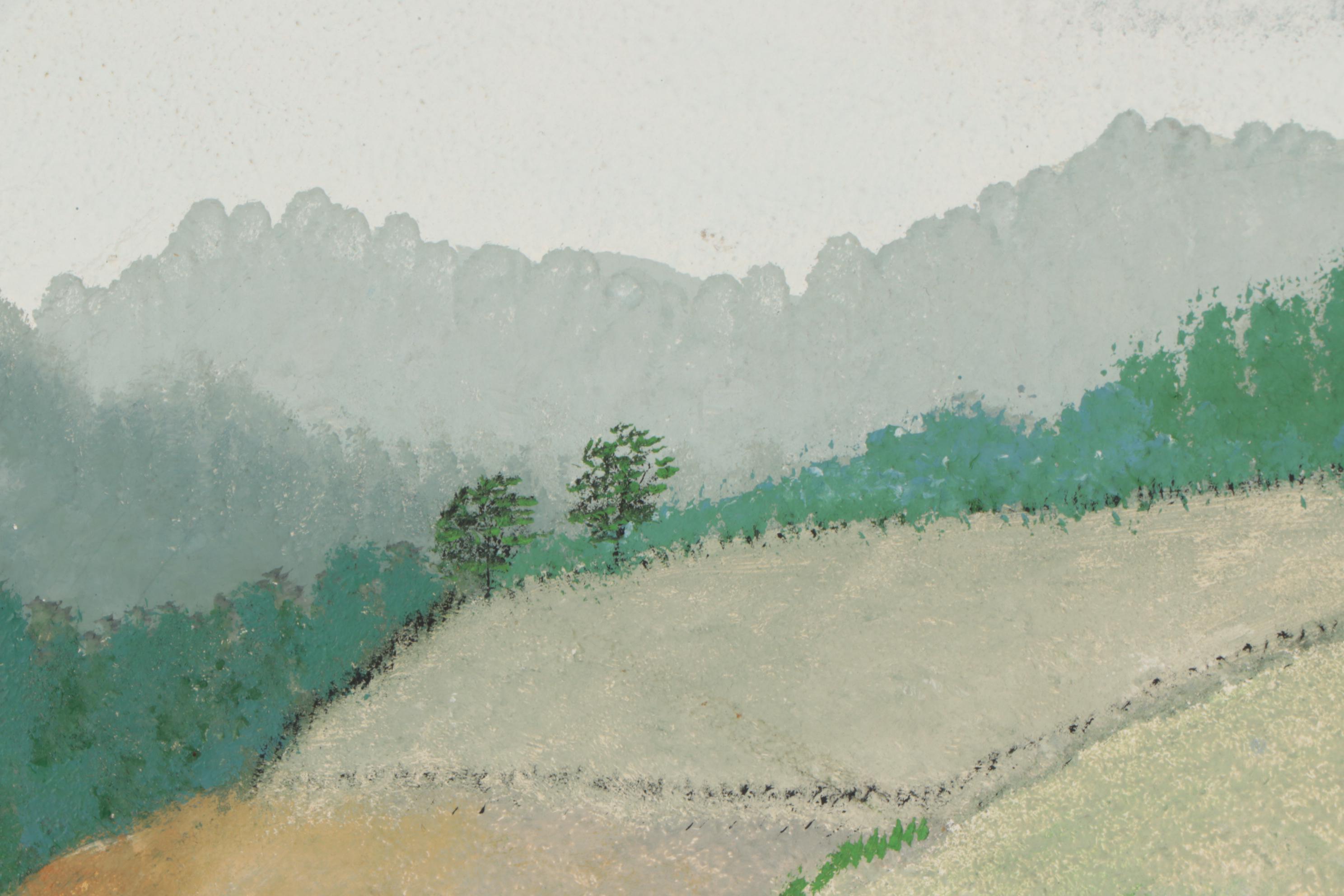 Grandma Moses Folk Tempera Painting "The Sycamore Farm," 1944 | EBTH