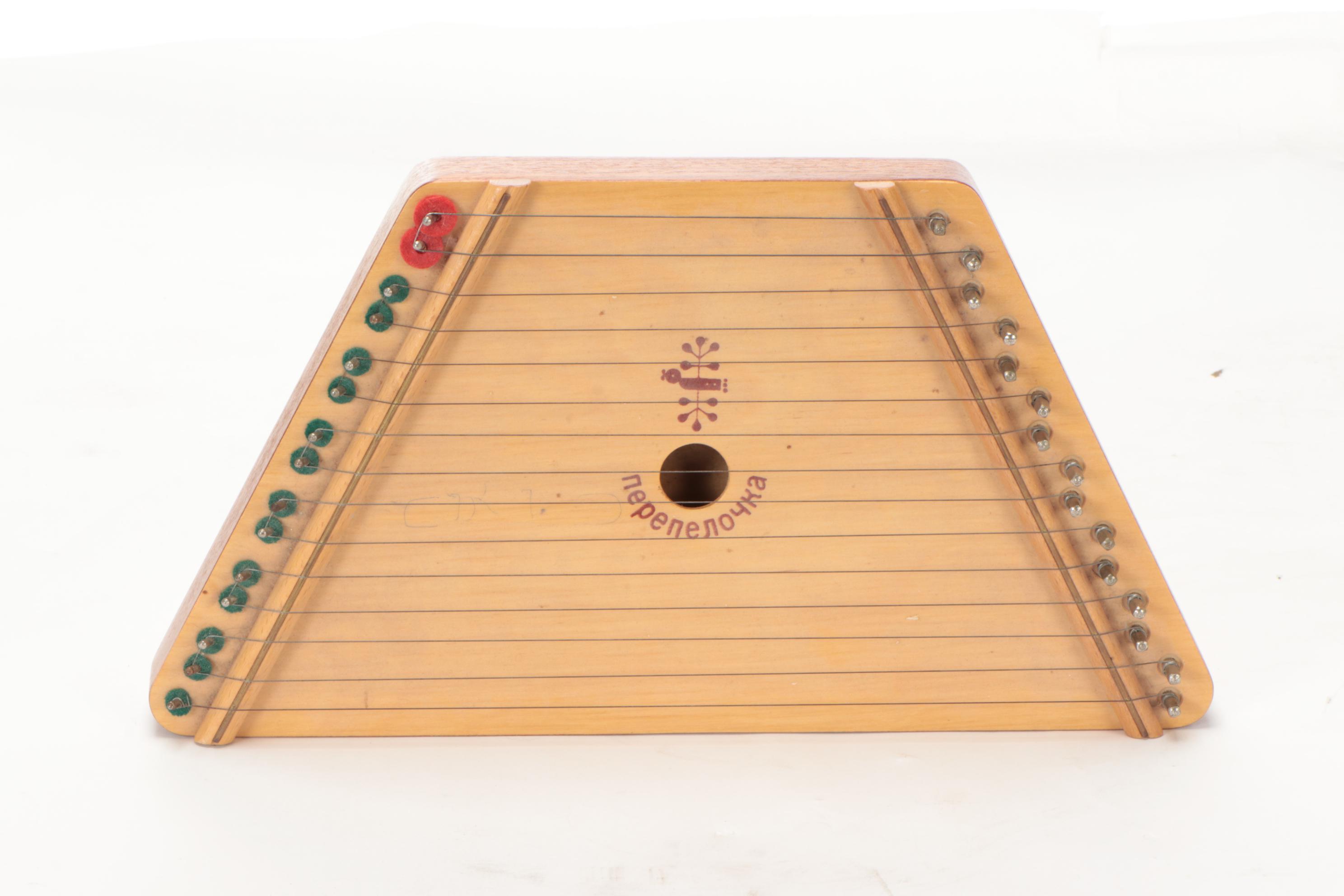 Nepenenoyka 15-String Birch Lap Harp and TK O'Brien Mountain Dulcimer ...