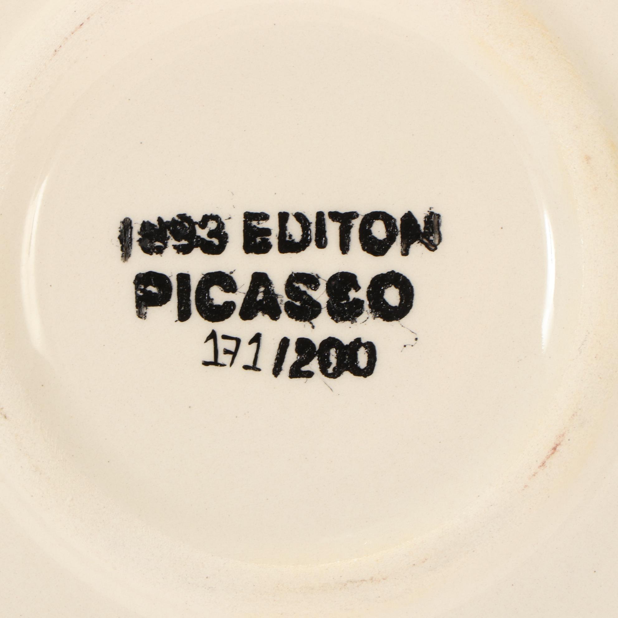 Glazed Ceramic Plate after Pablo Picasso of Goat, 1993 | EBTH