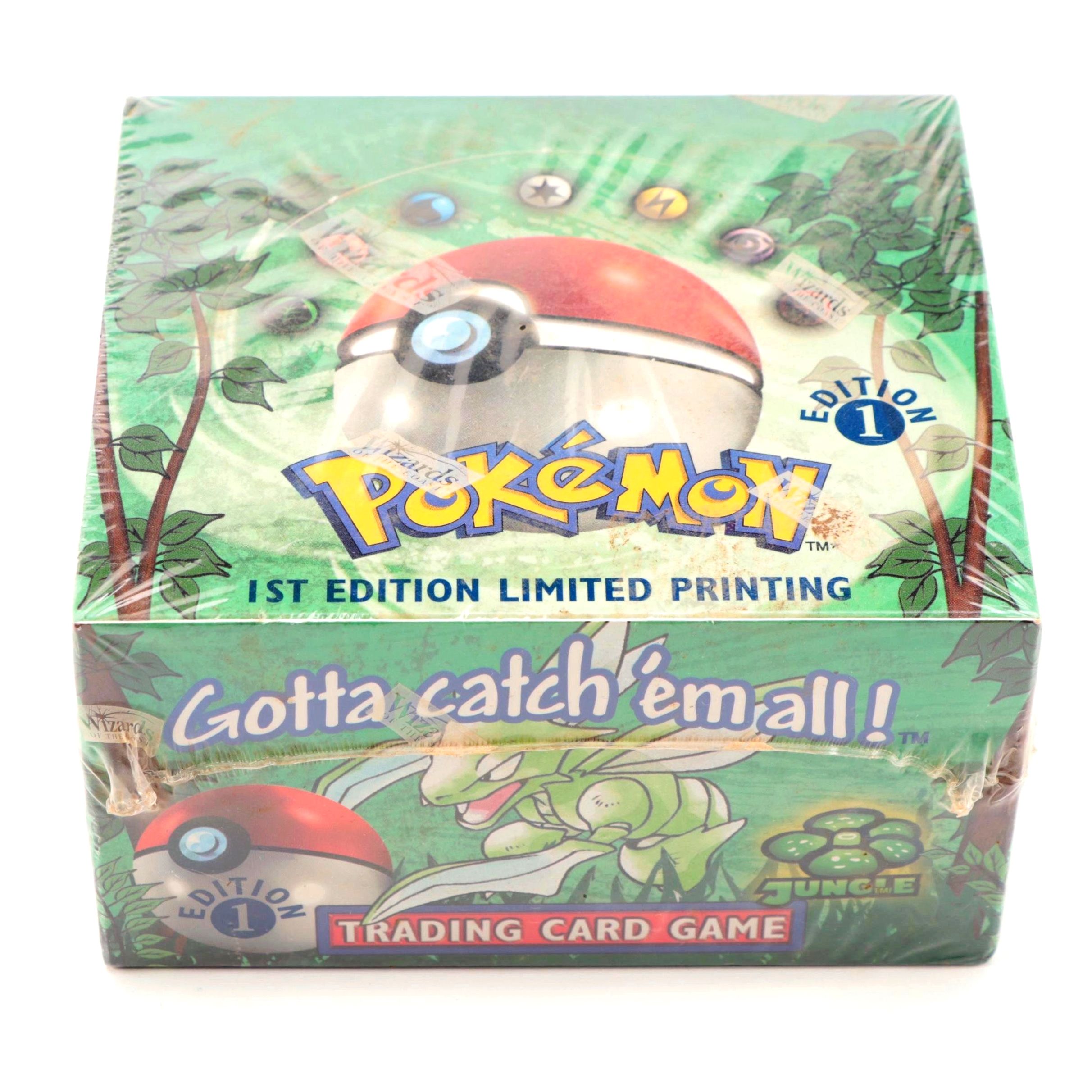 1999 Wizards of the Coast Pokémon 1st Edition Jungle Sealed Booster Box ...