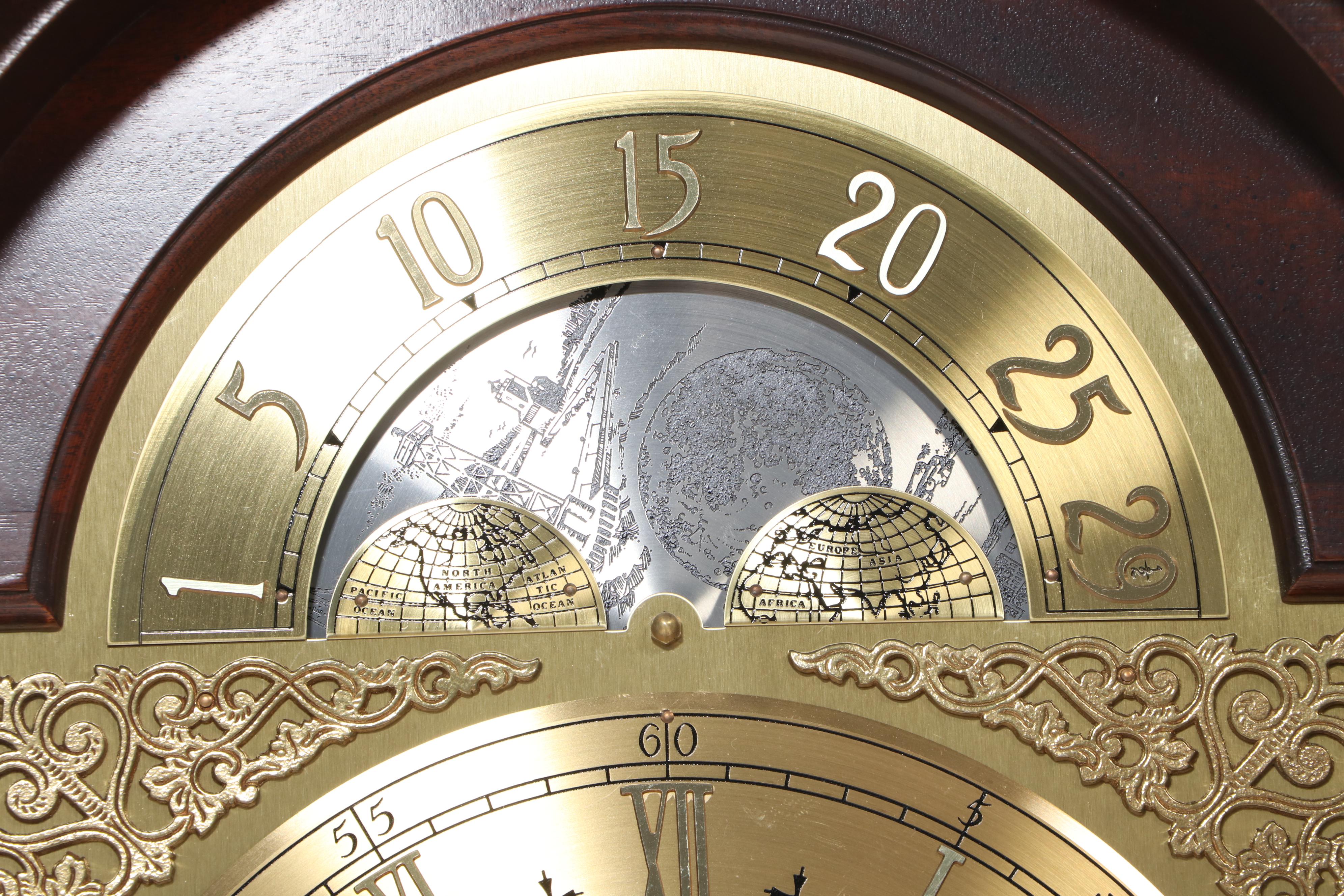 Sligh "100th Anniversary" Mahogany Grandfather Clock, Late 20th Century ...