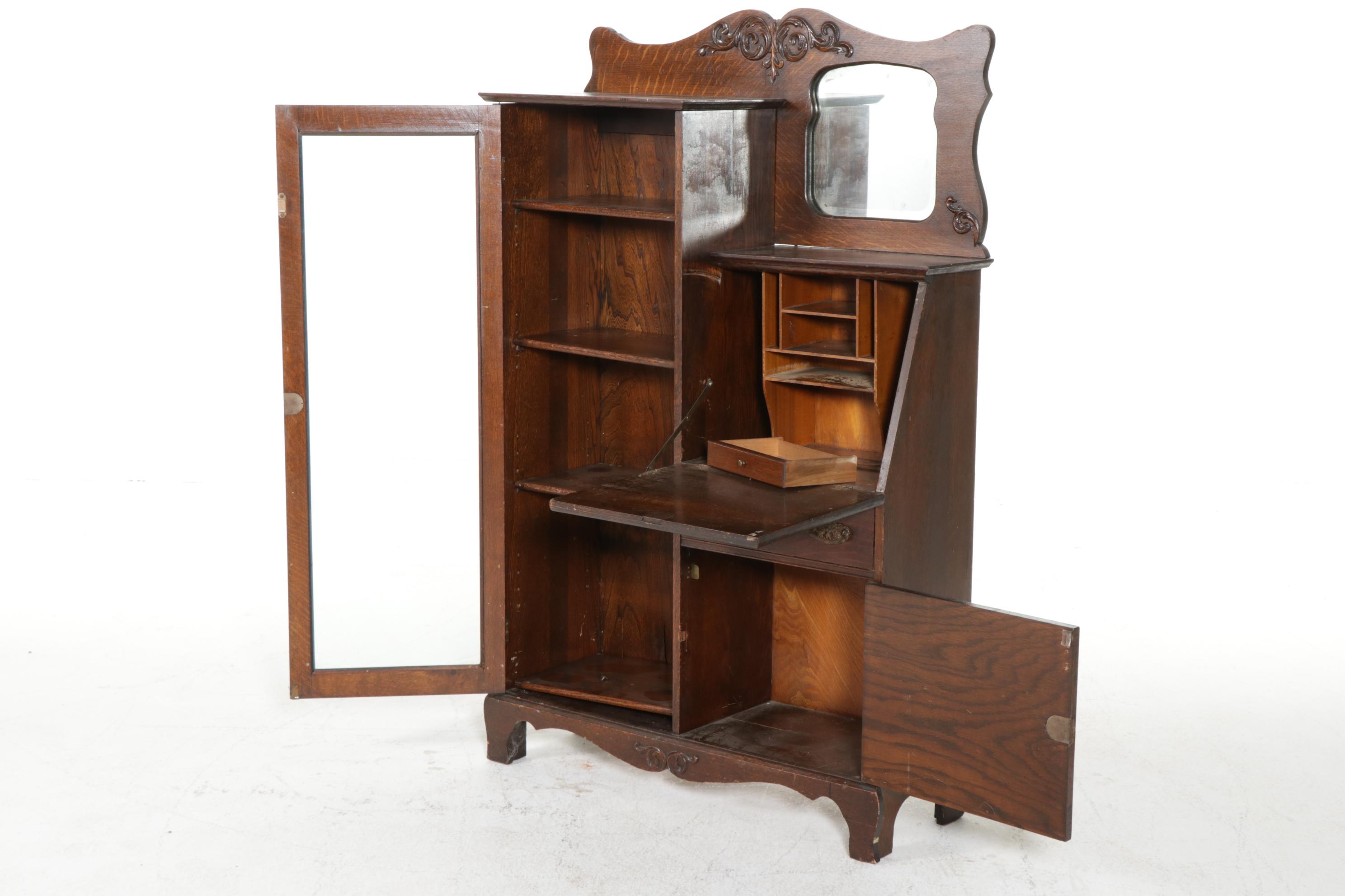 Larkin Oak Side-by-Side Secretary Bookcase, Early 20th Century | EBTH