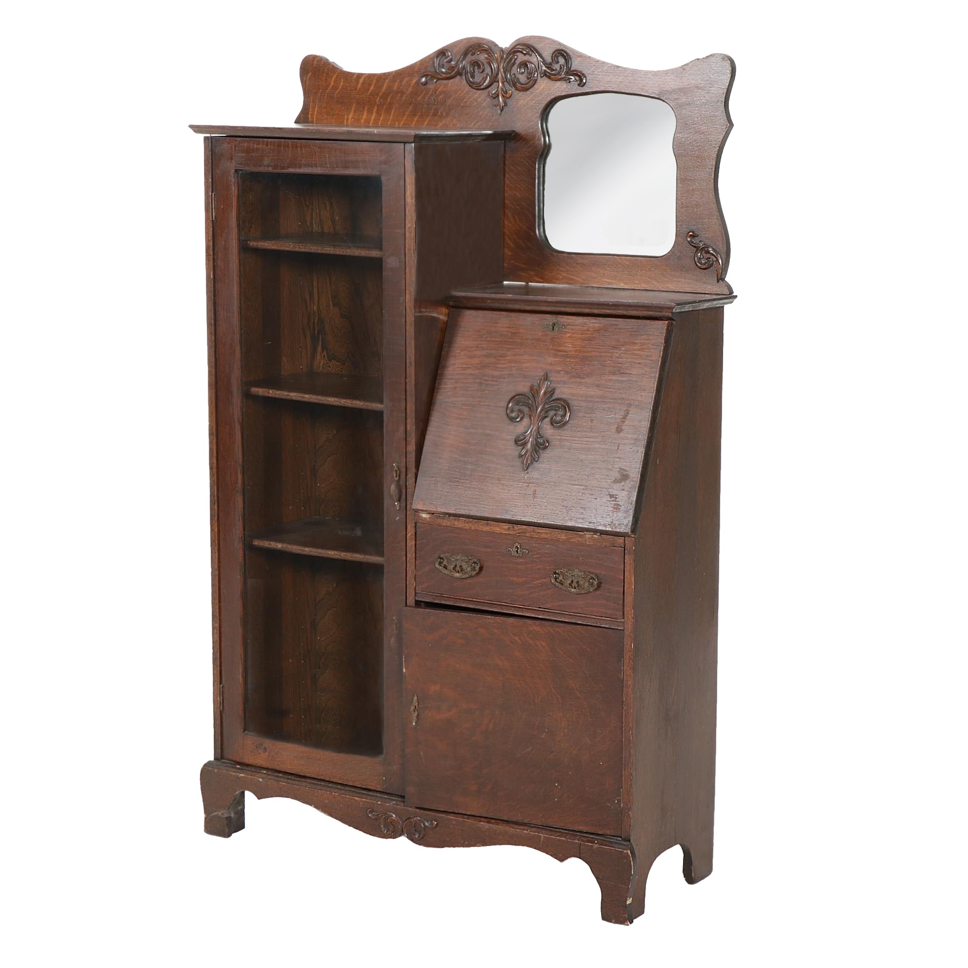 Larkin Oak Side-by-Side Secretary Bookcase, Early 20th Century | EBTH