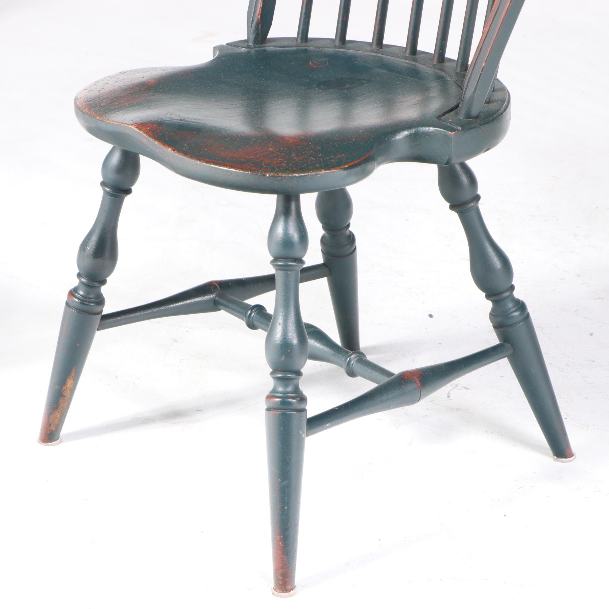 Set of Eight David T. Smith & Co. Painted Bowback Windsor Side Chairs ...