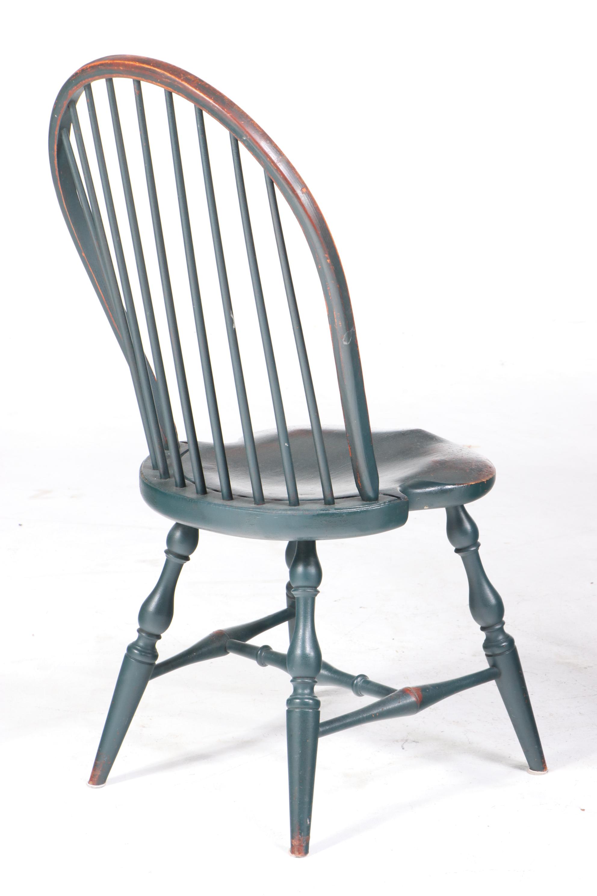 Set of Eight David T. Smith & Co. Painted Bowback Windsor Side Chairs ...