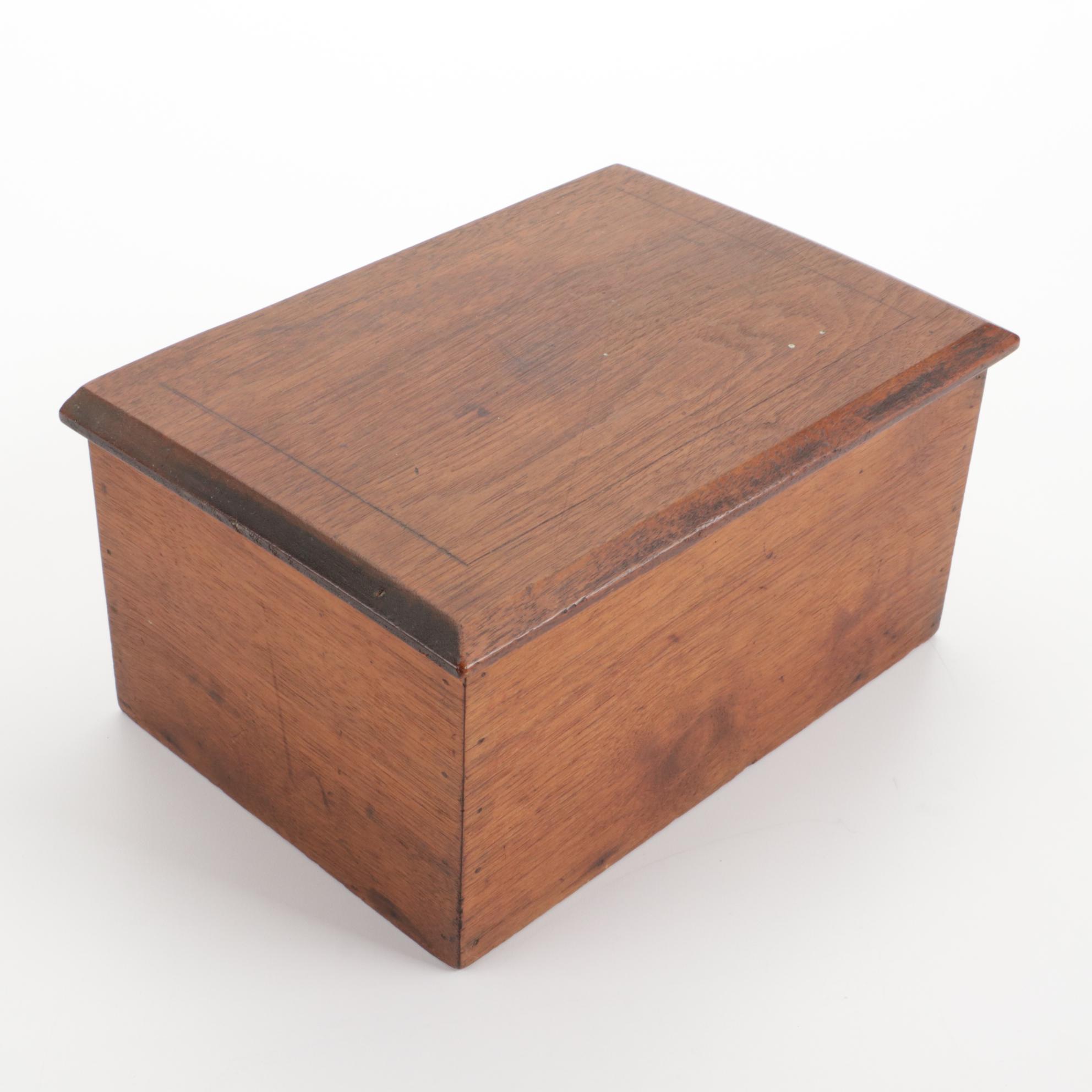 Oak Reloading Box and Other Wooden Boxes, Late 19th Century | EBTH