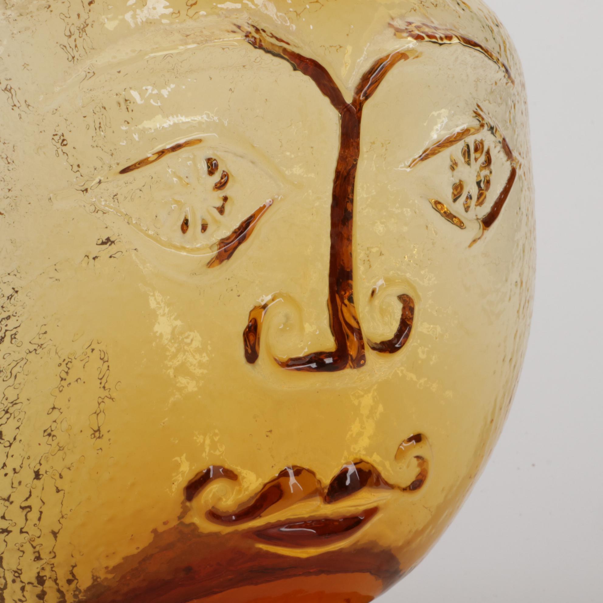 Wayne Husted for Blenko Sun Face Decanter | EBTH