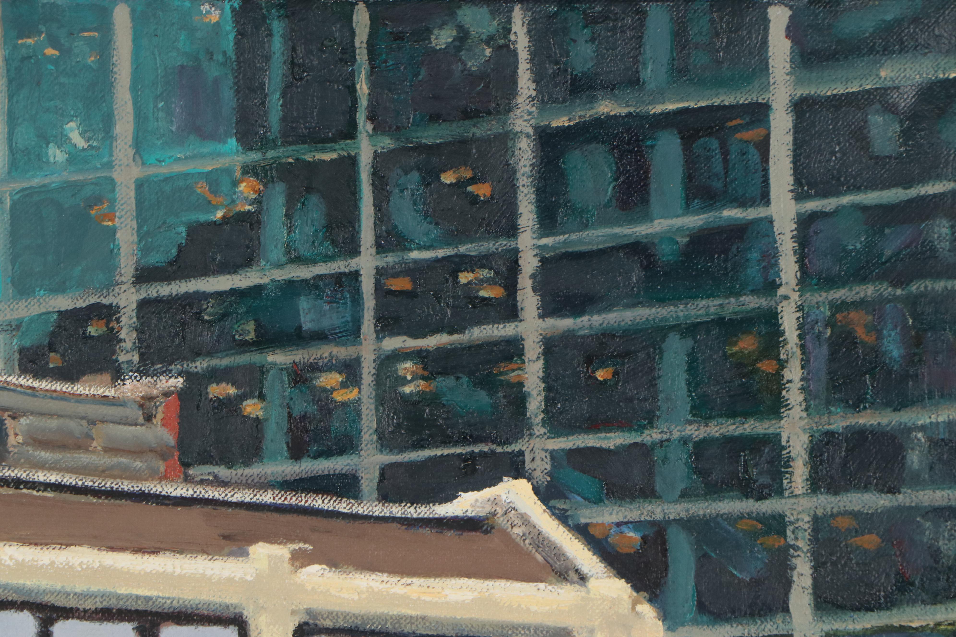 Stephen Hankin Oil Painting "City Windows and Roses," 2010 | EBTH