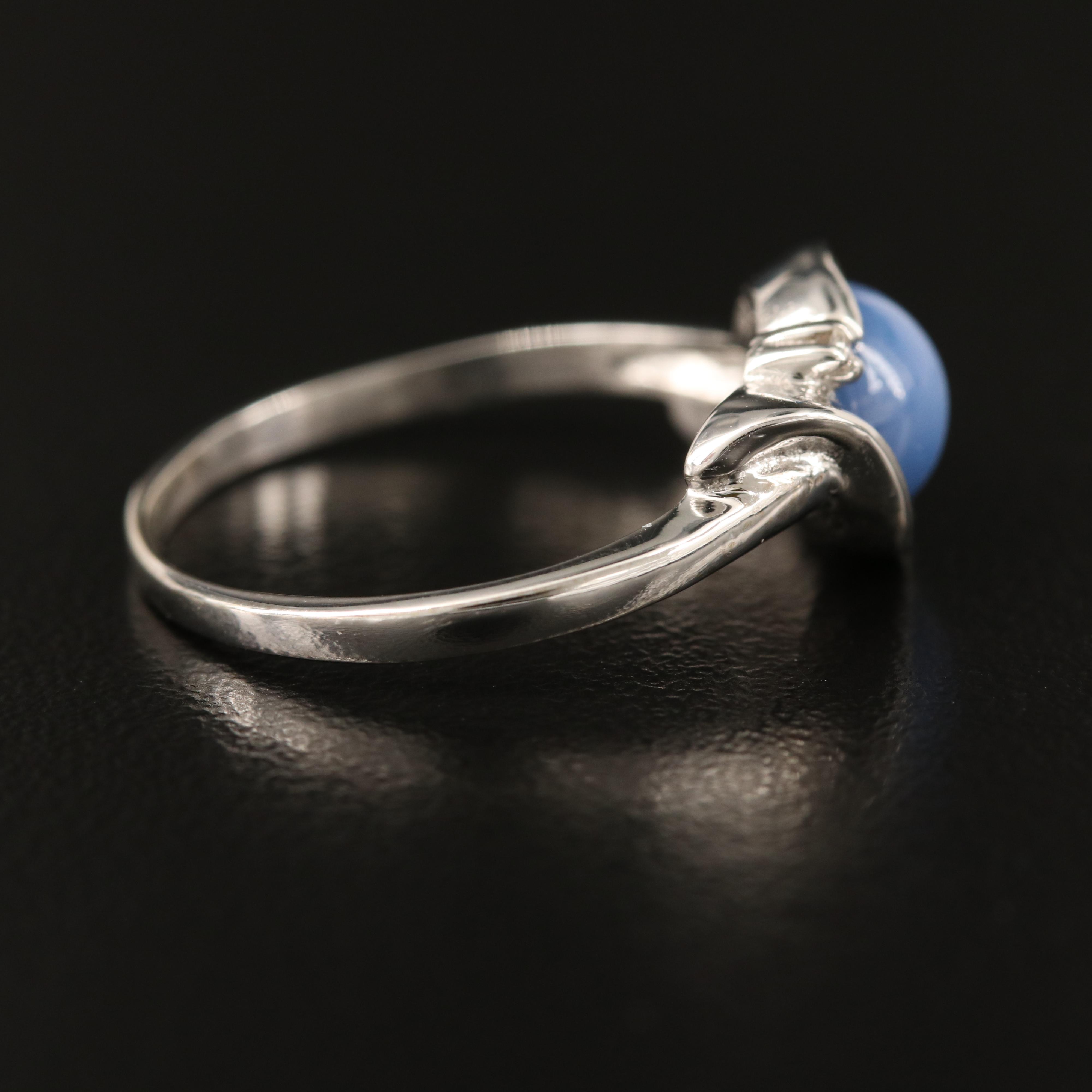 14K Linde Star Sapphire and Diamond Ring | EBTH