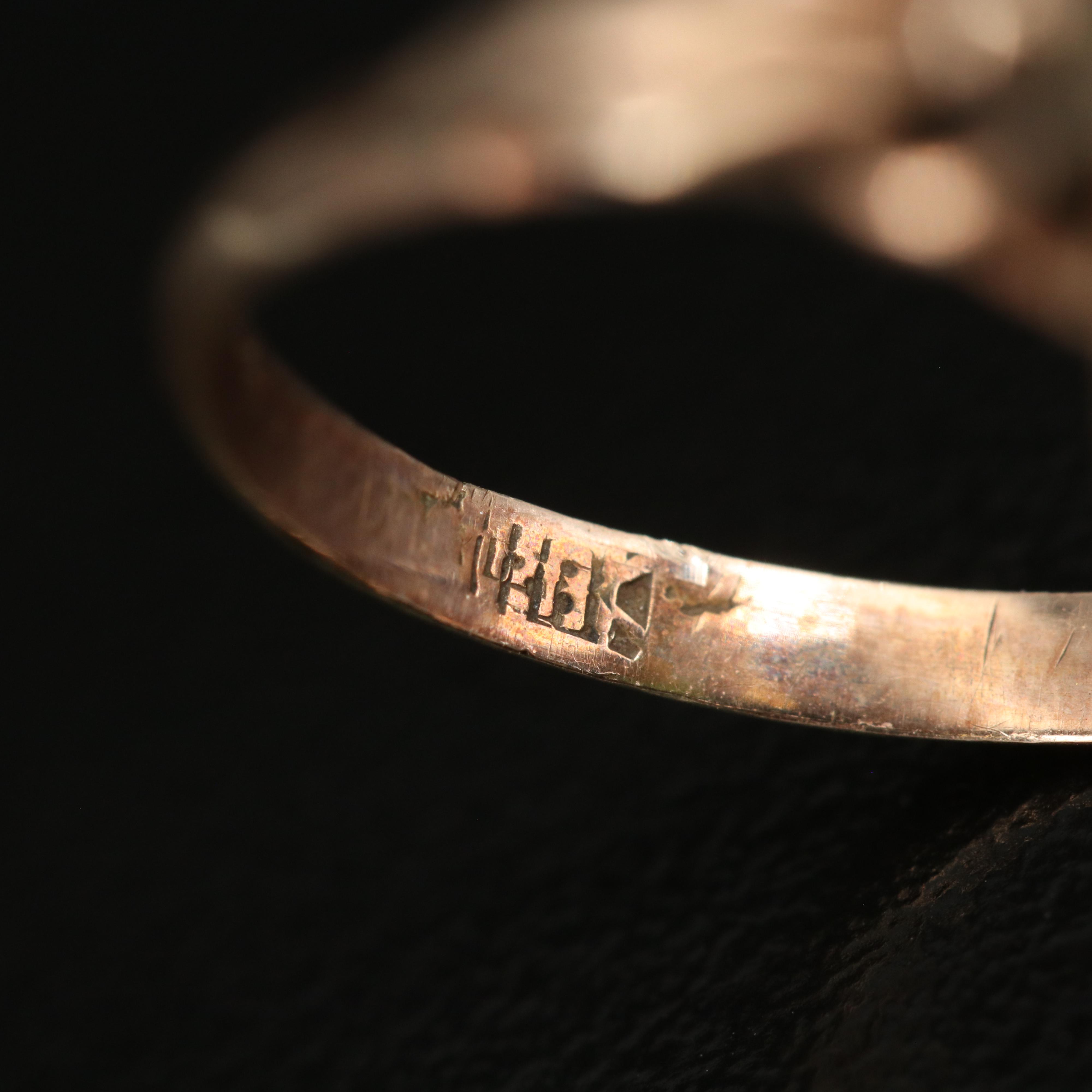 Vintage 14K Nephrite Navette Ring | EBTH