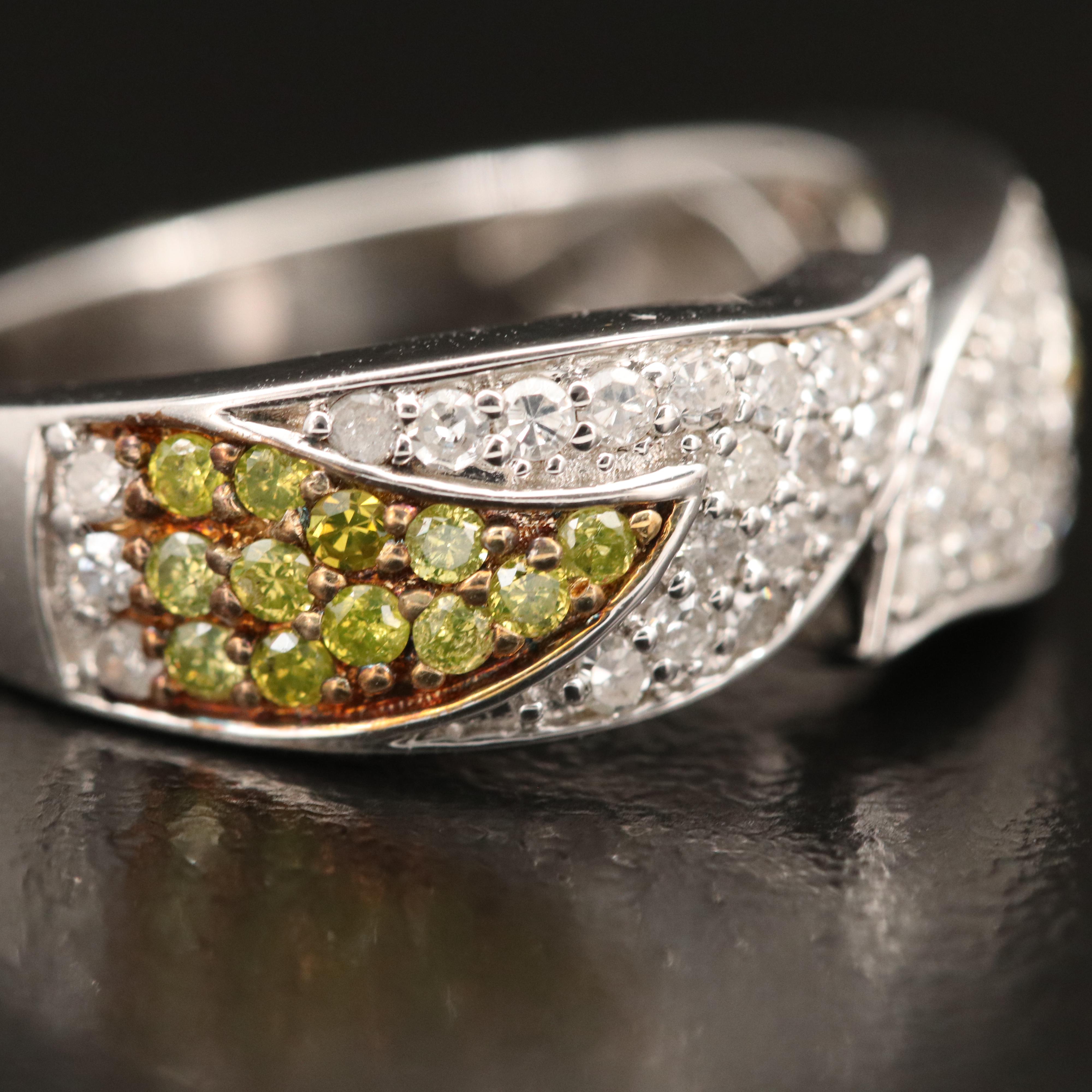 Sterling Silver Diamond Ring | EBTH