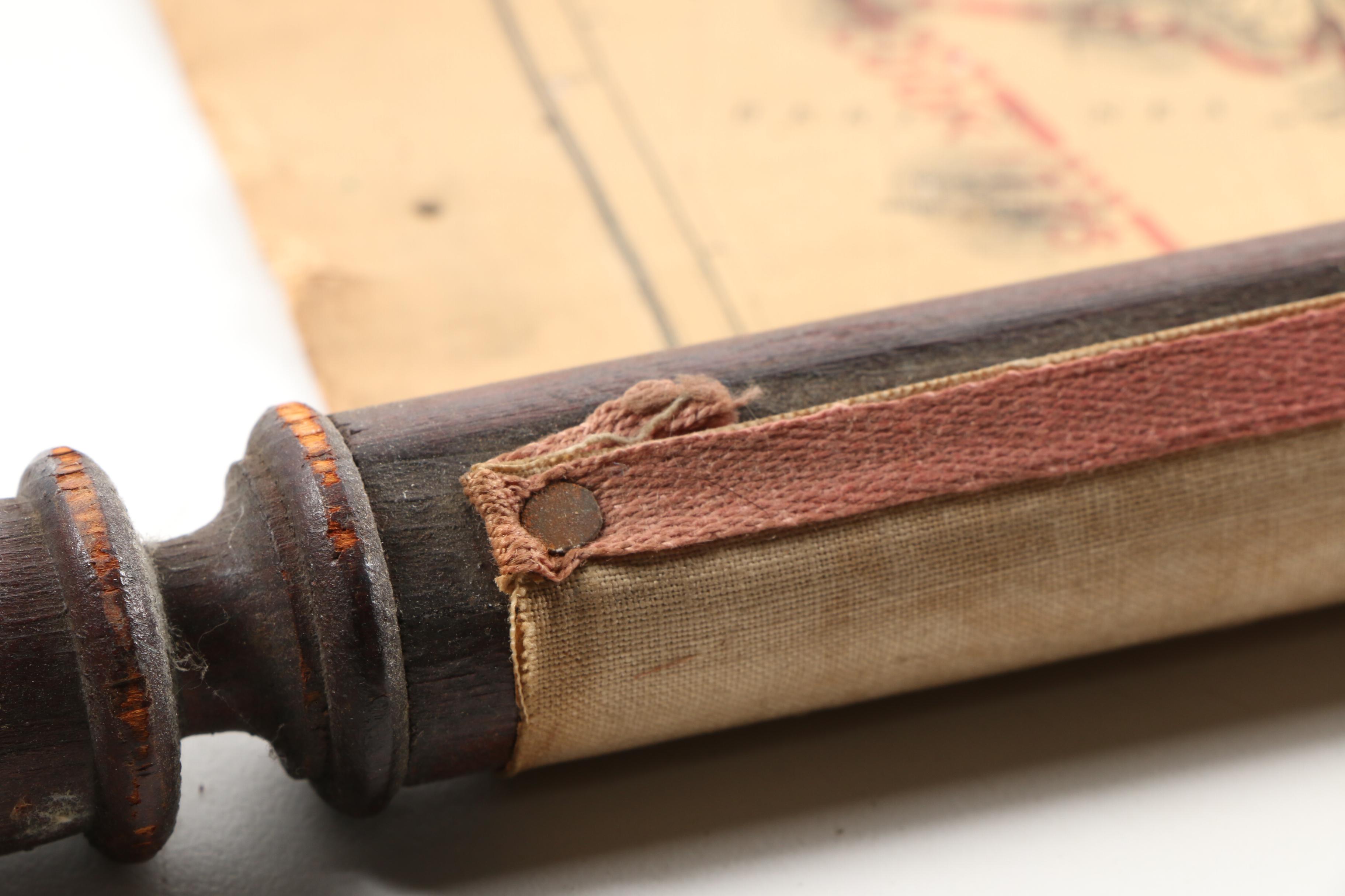 1908 "United States Showing Routes of Principal Explorers" Wall Map | EBTH