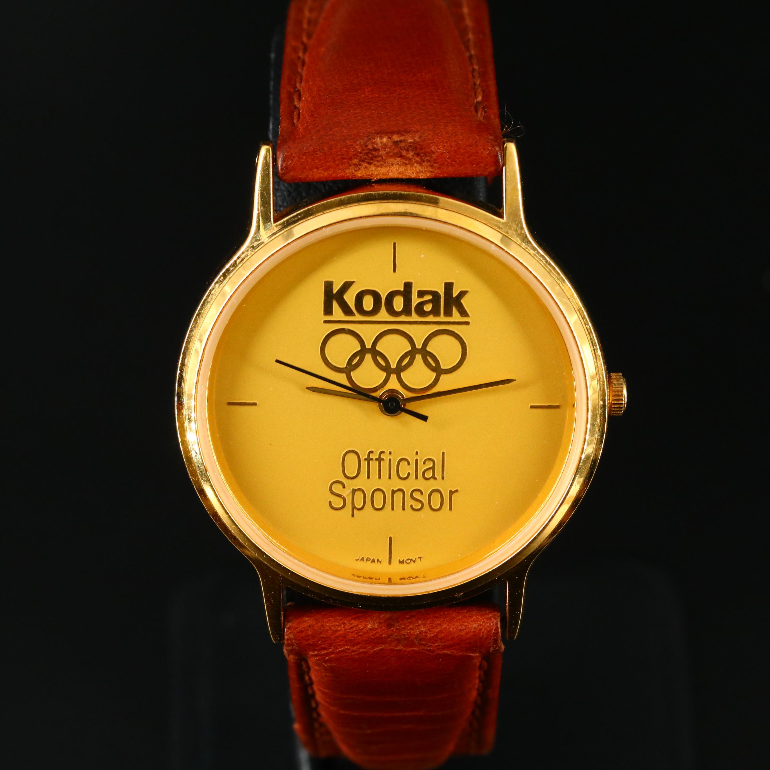 Kodak Olympic Games Gold Tone Quartz Wristwatch | EBTH