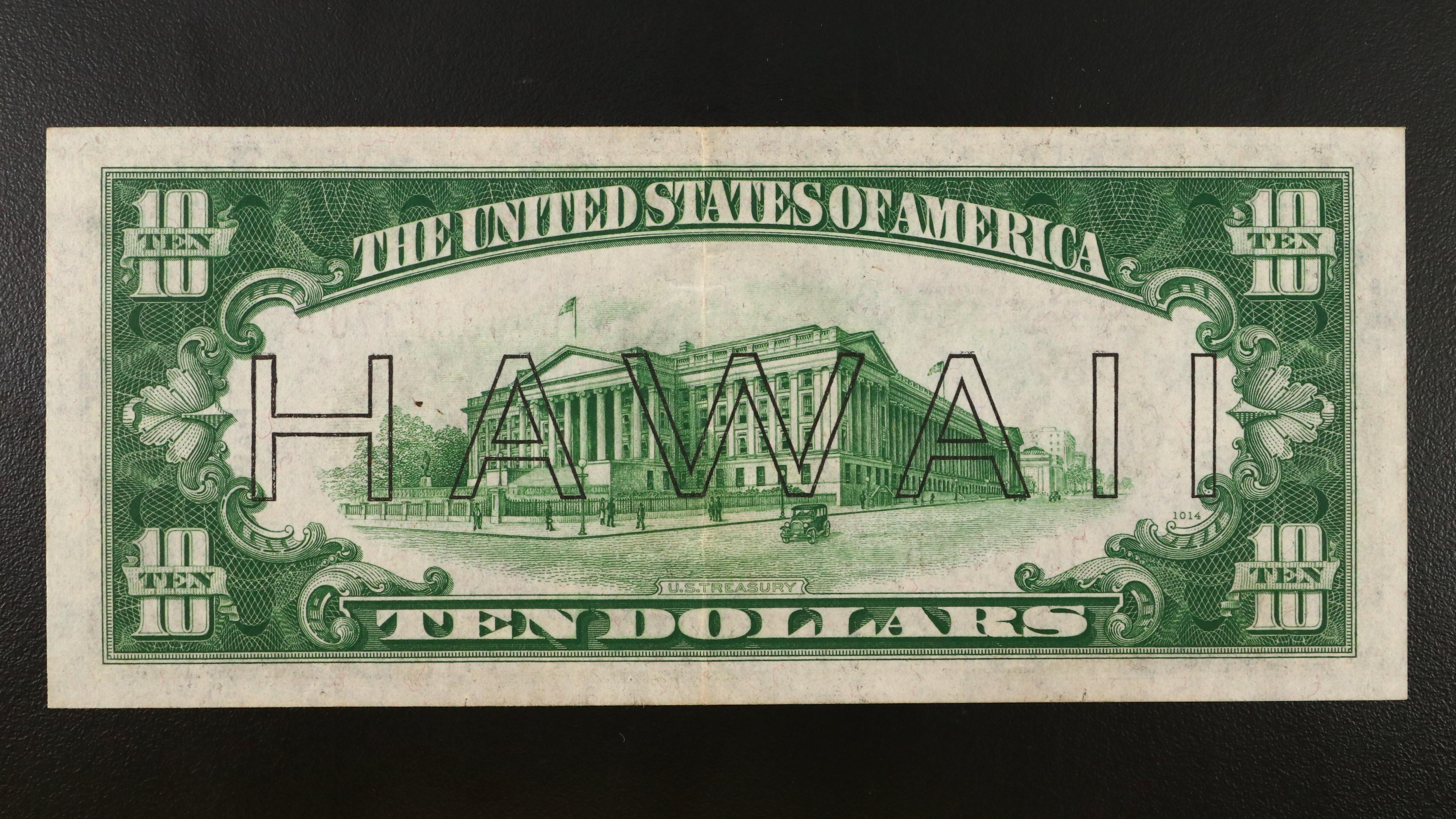 Series of 1934A Hawaii Overprint $10 Federal Reserve Note | EBTH