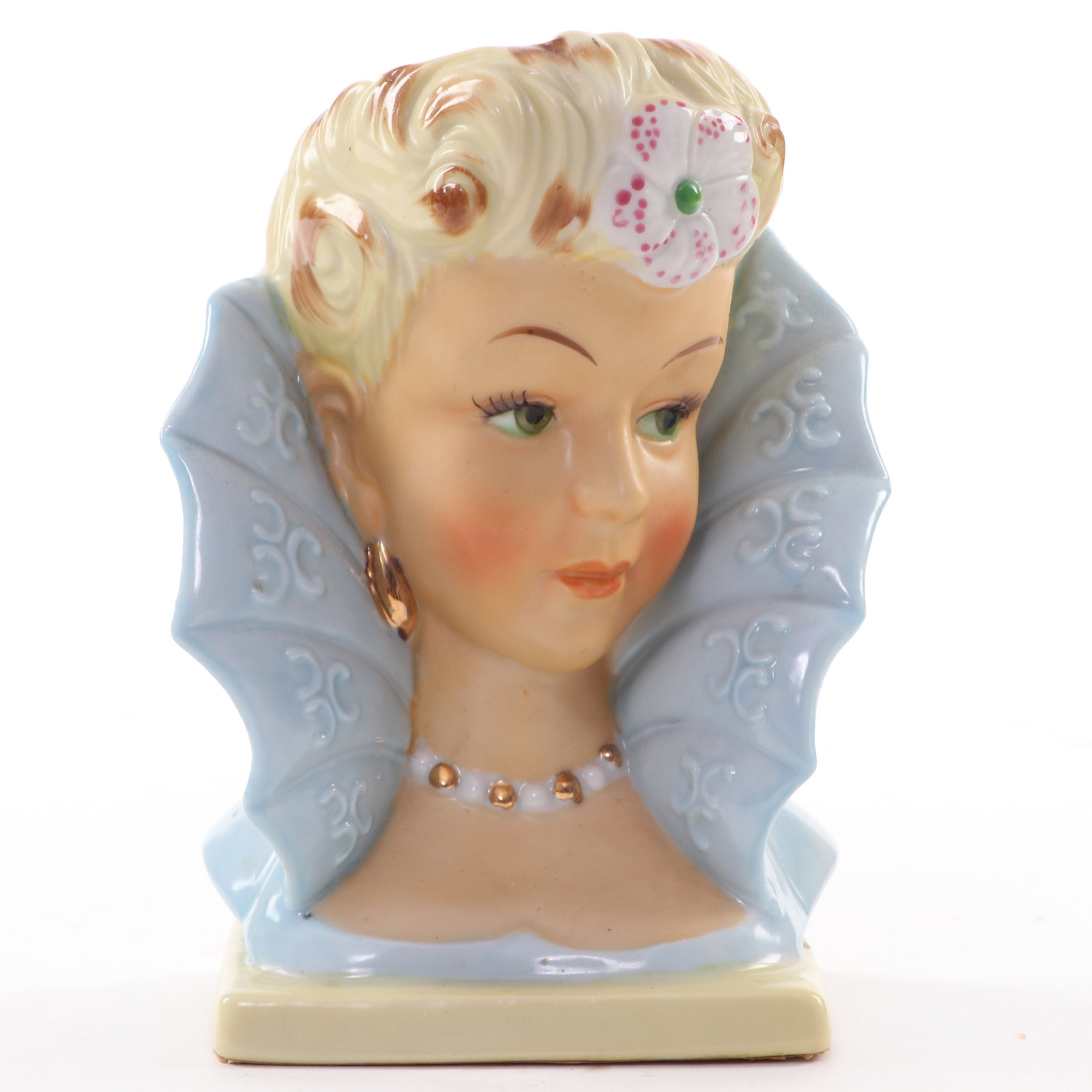Ucagco and Other Porcelain Lady Head Vases, Mid-20th Century | EBTH