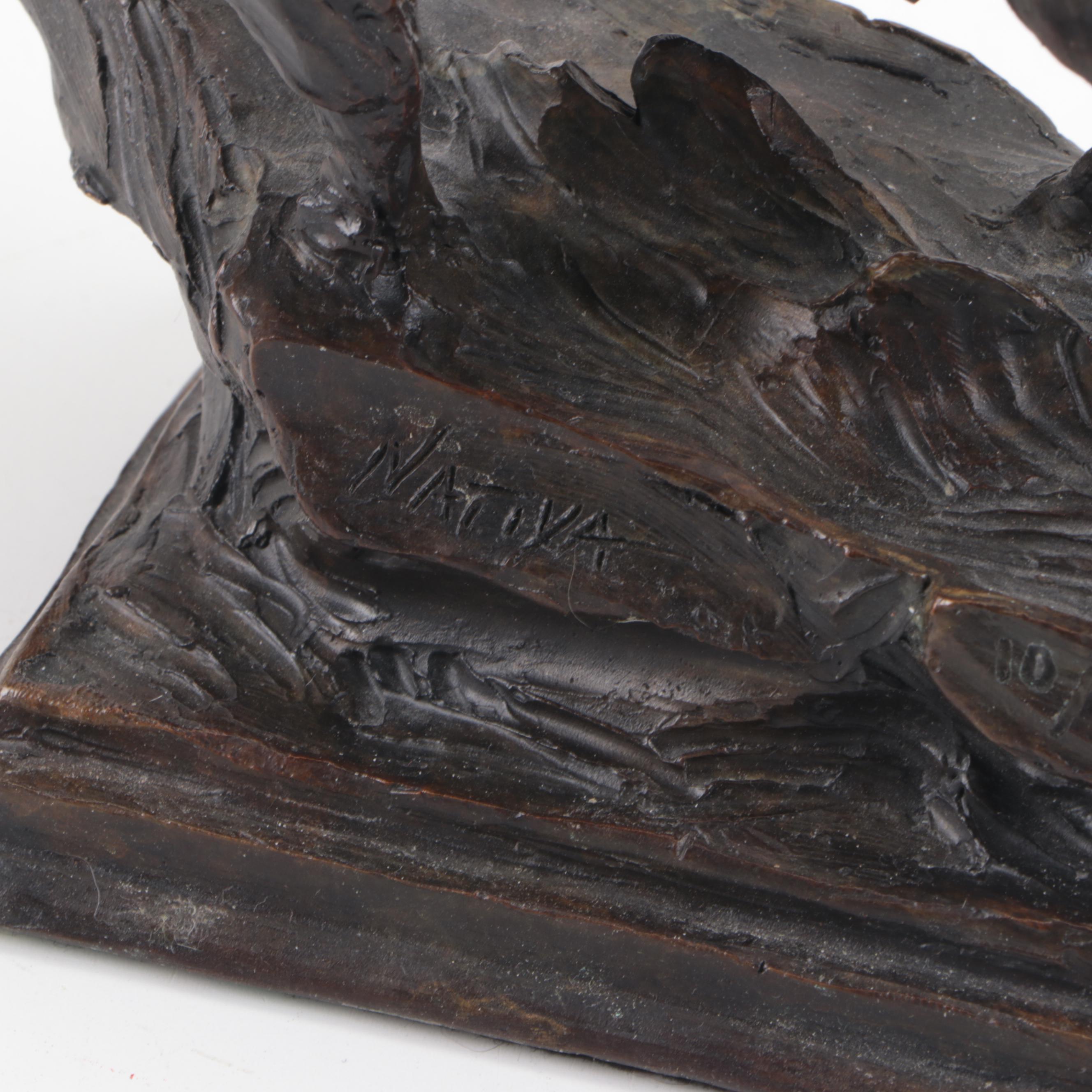 Ed Natiya Bronze Sculpture "Call of the Wild Buffalo" | EBTH