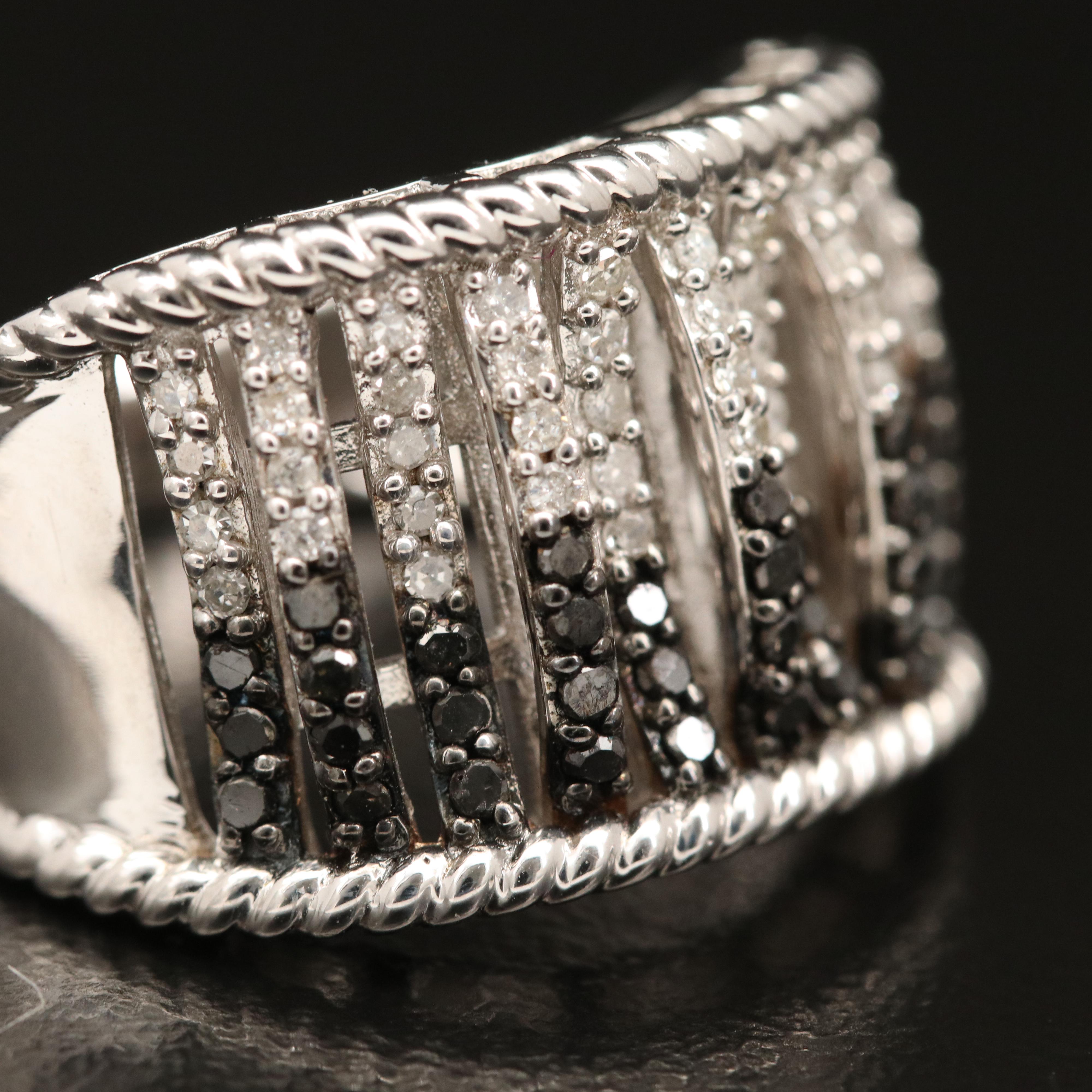 Sterling Silver Diamond Ring | EBTH
