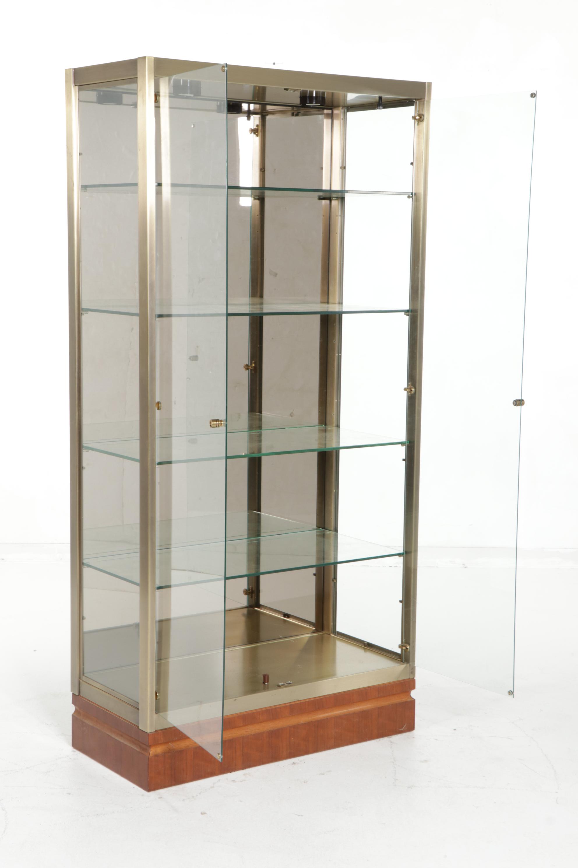 Illuminated Brass Display Cabinet | EBTH