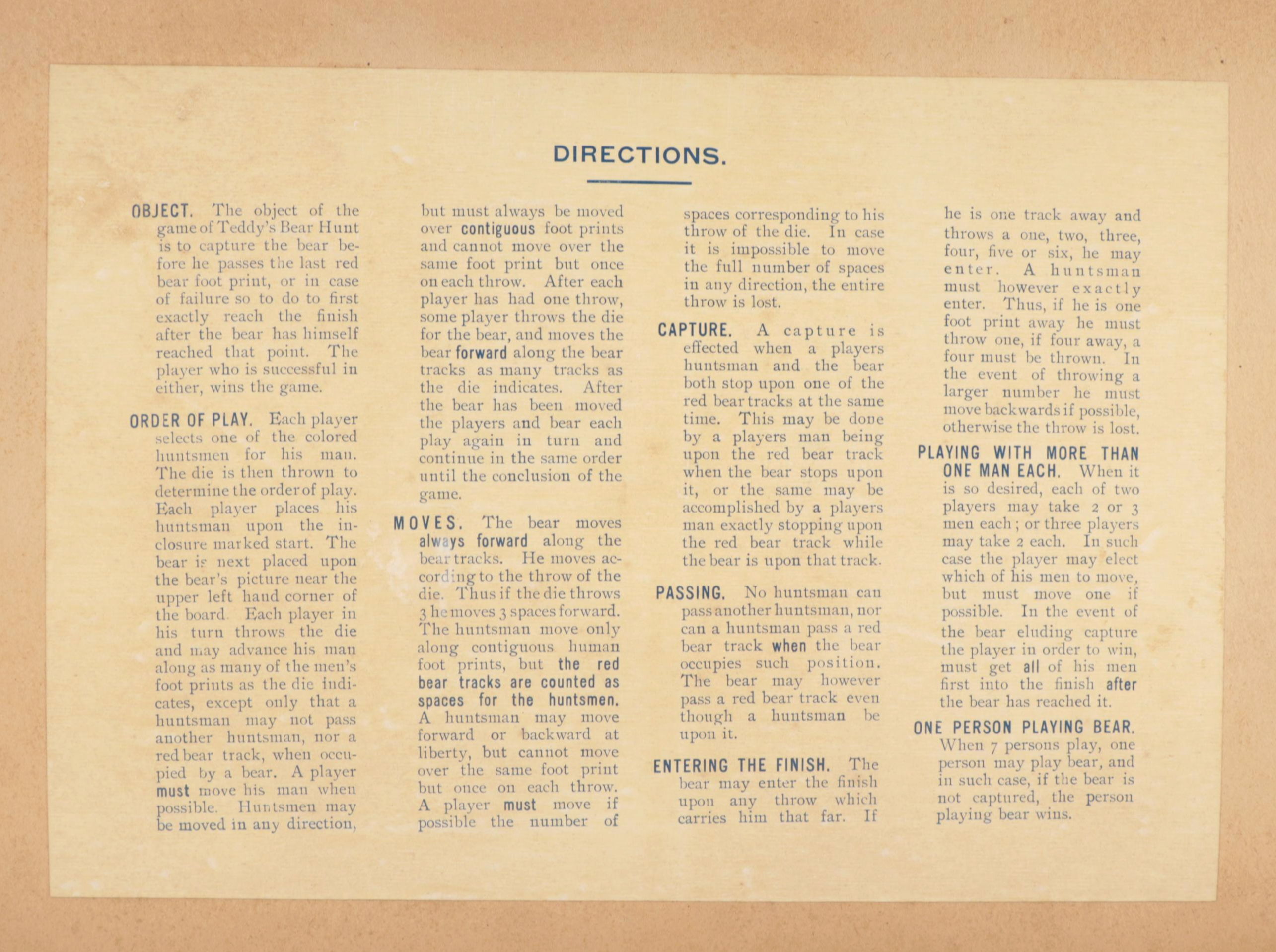Bowers & Hard Theodore Roosevelt "Teddy's Bear Hunt" Board Game, 1907 ...