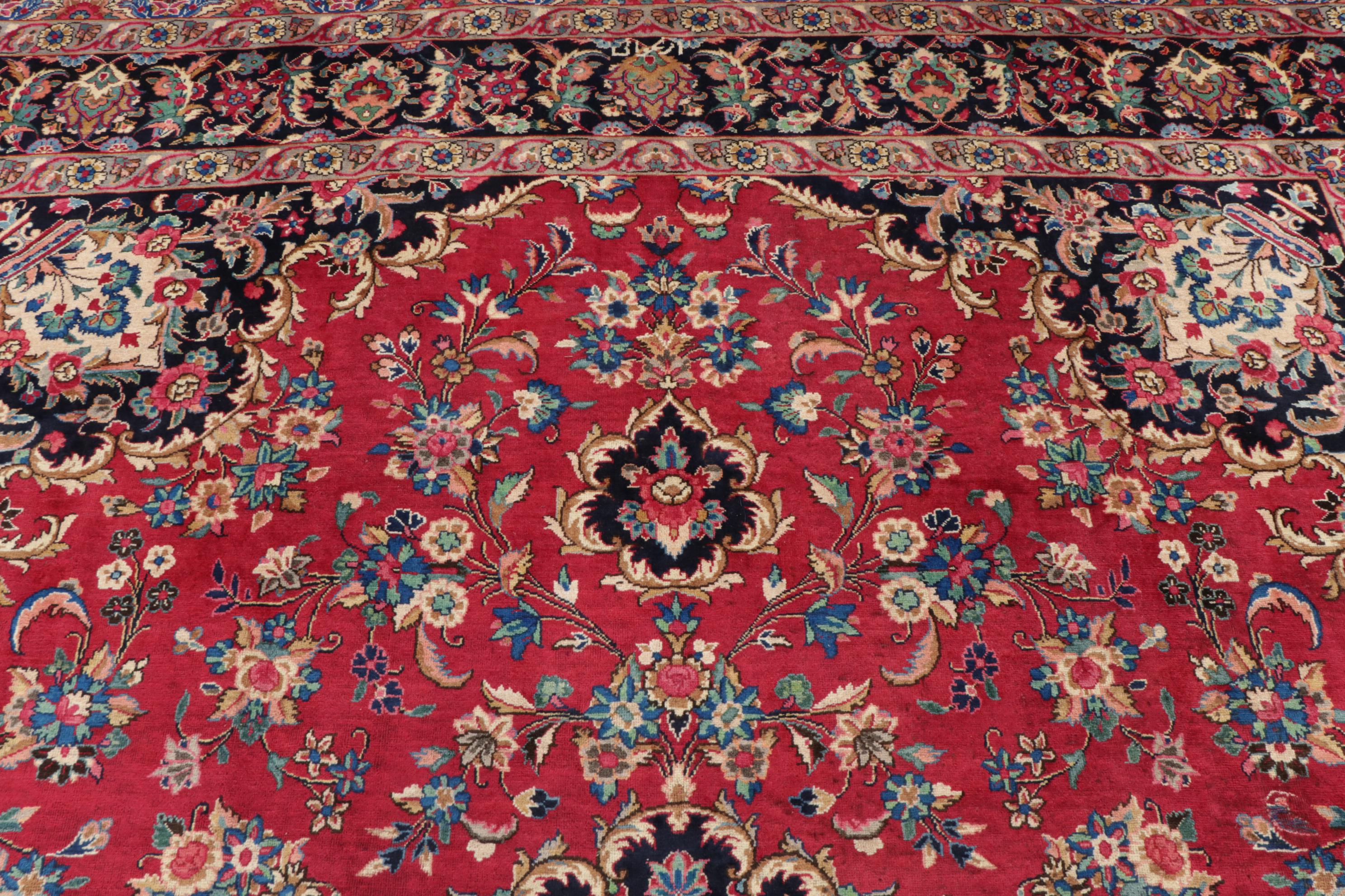10' x 13'5 Hand-Knotted Persian Mashhad Room Sized Rug | EBTH
