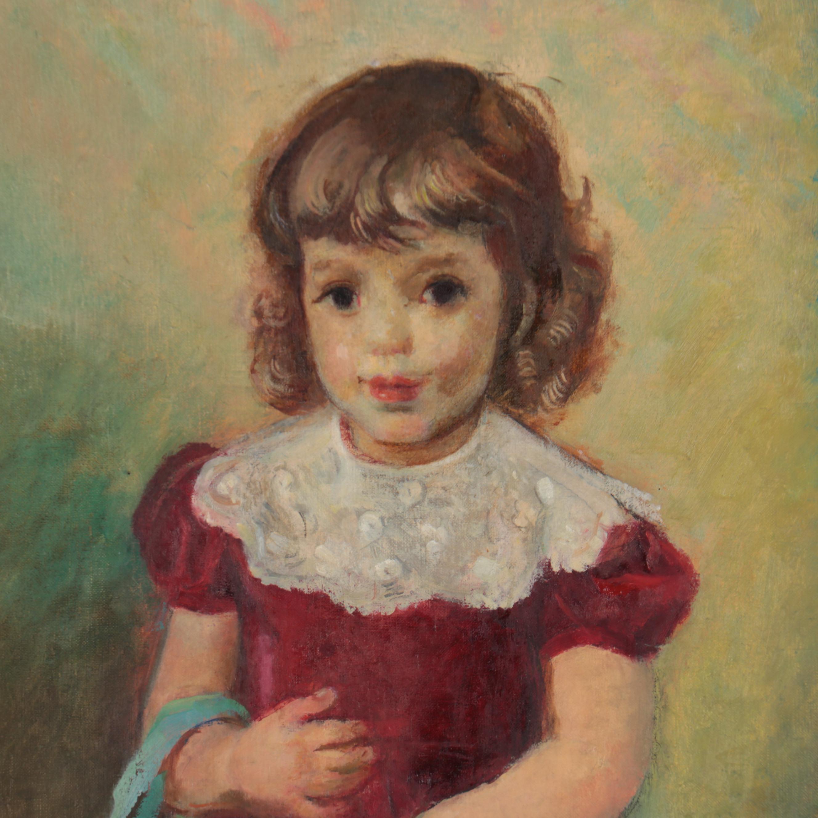 Alice Schille Portrait Oil Painting "Dinah," 1943 | EBTH