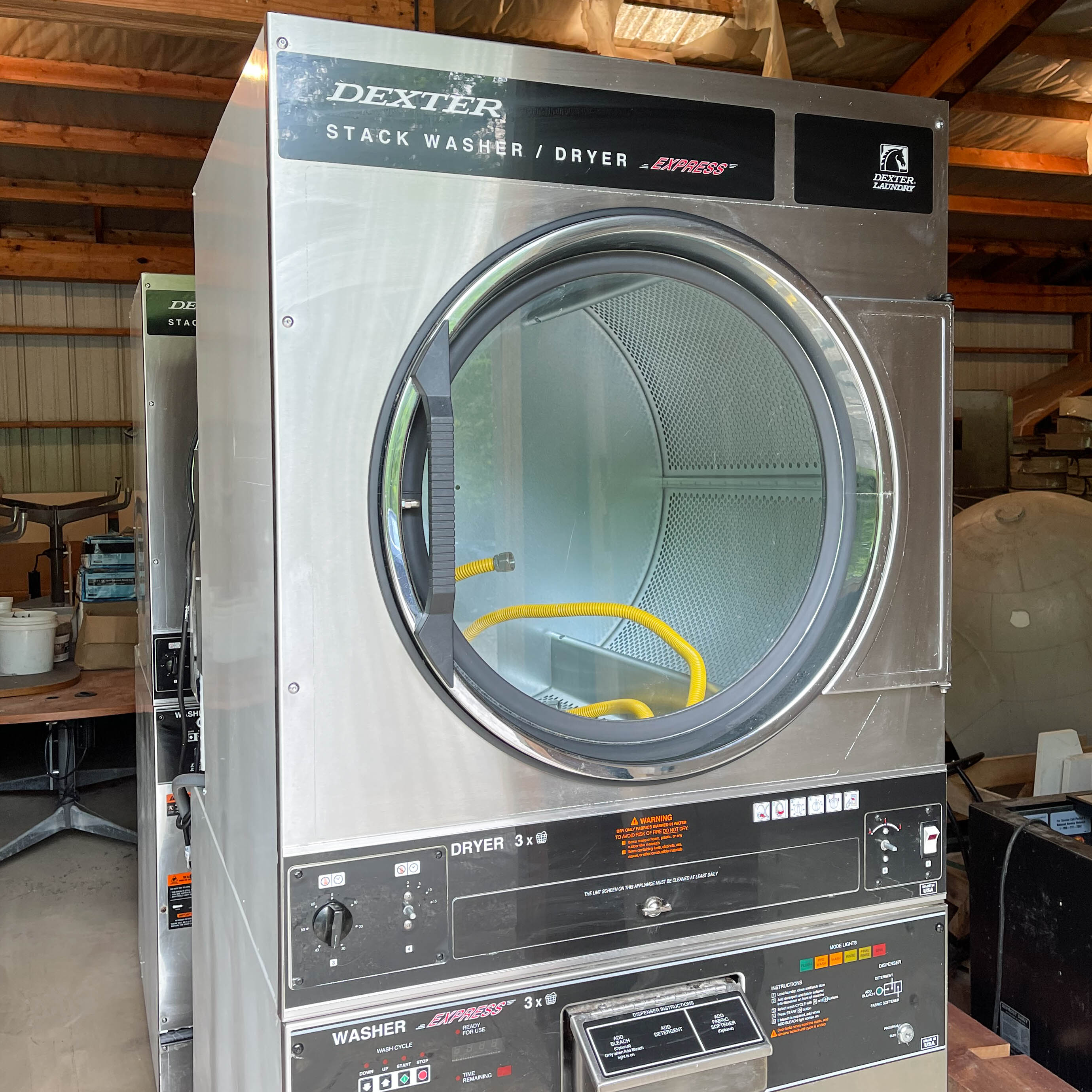 Dexter "Express" Commercial Stack Stainless Washer and Dryer | EBTH