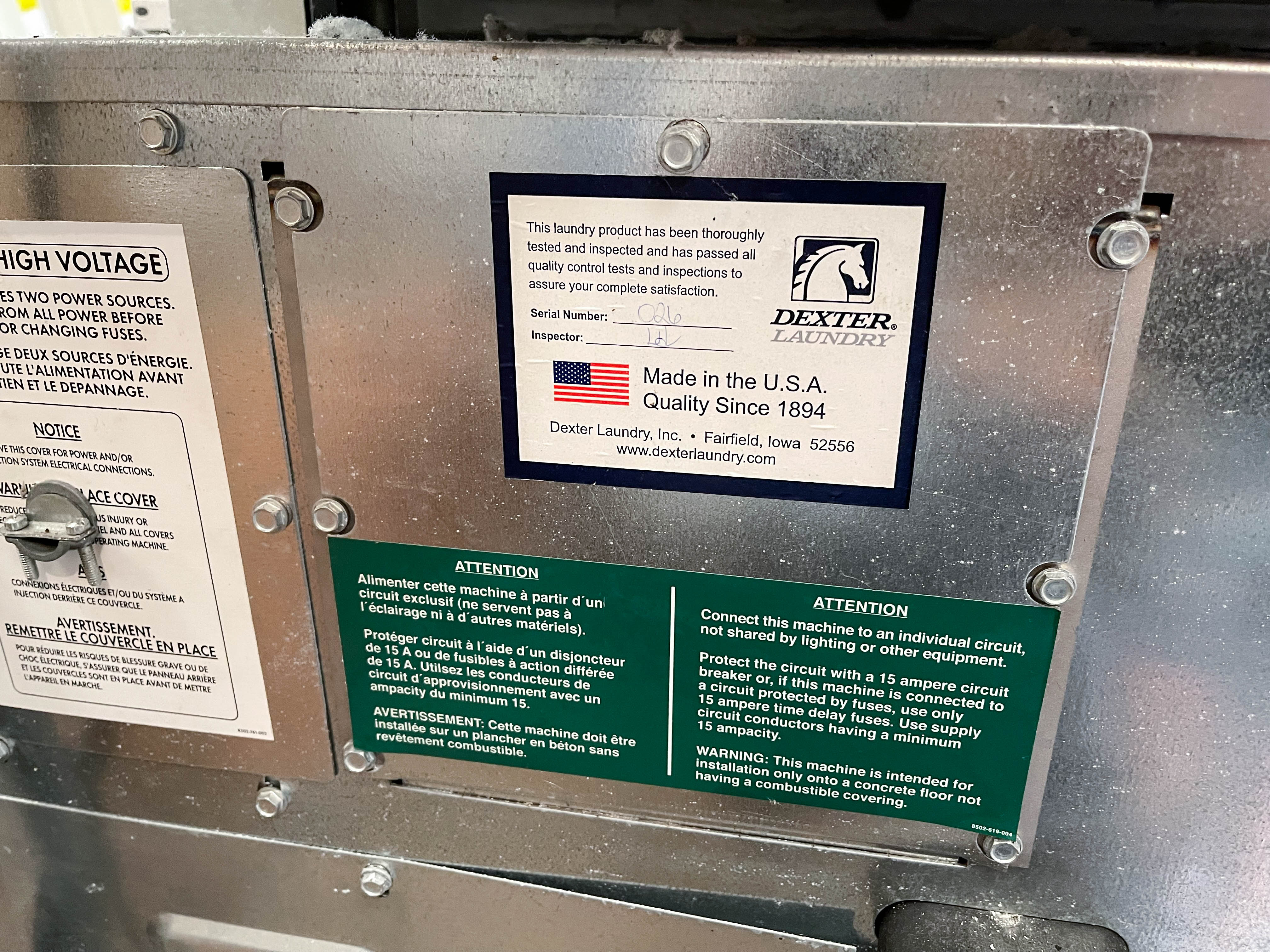 Dexter "Express" Commercial Stack Stainless Washer and Dryer | EBTH