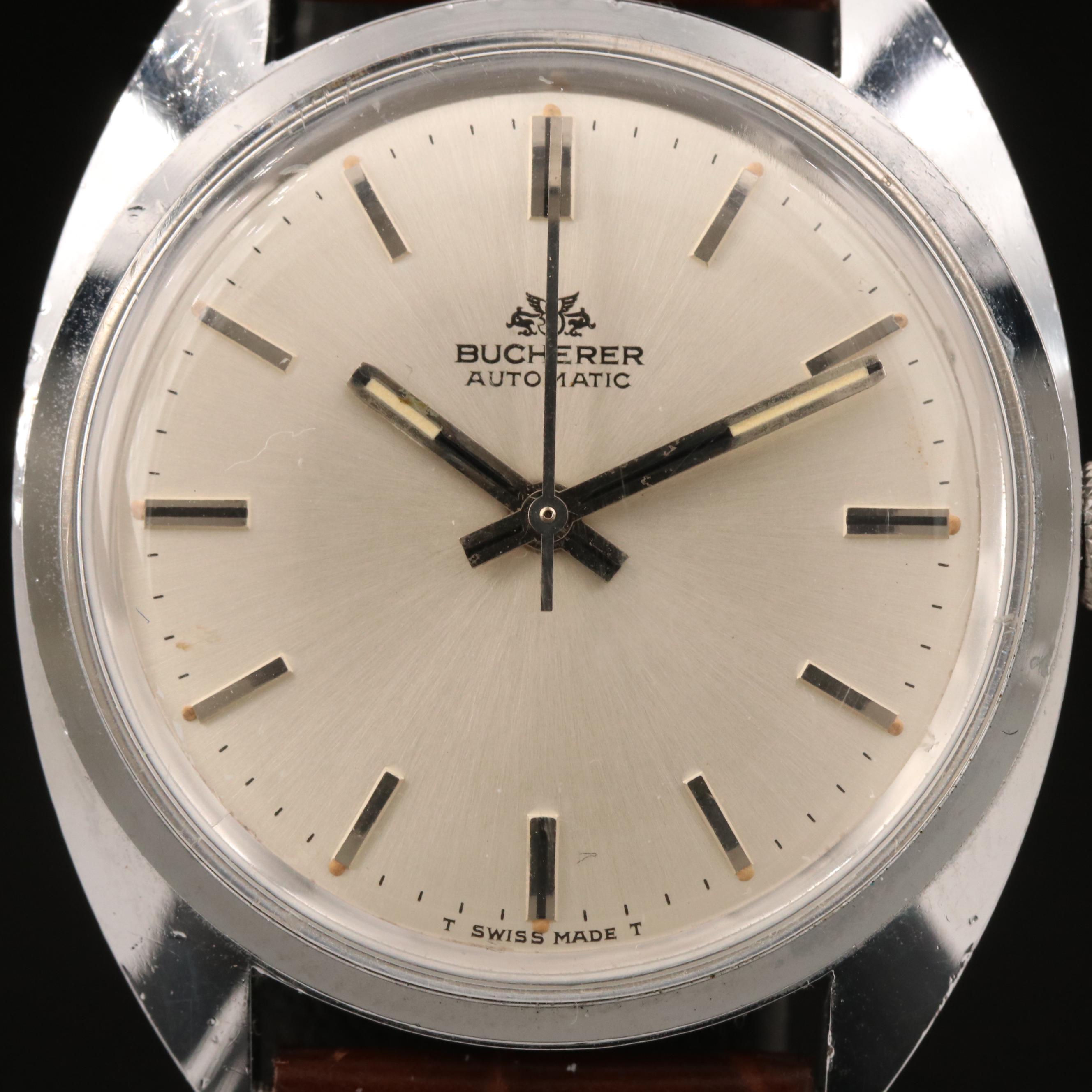 Vintage Bucherer Stainless Steel Automatic Wristwatch | EBTH
